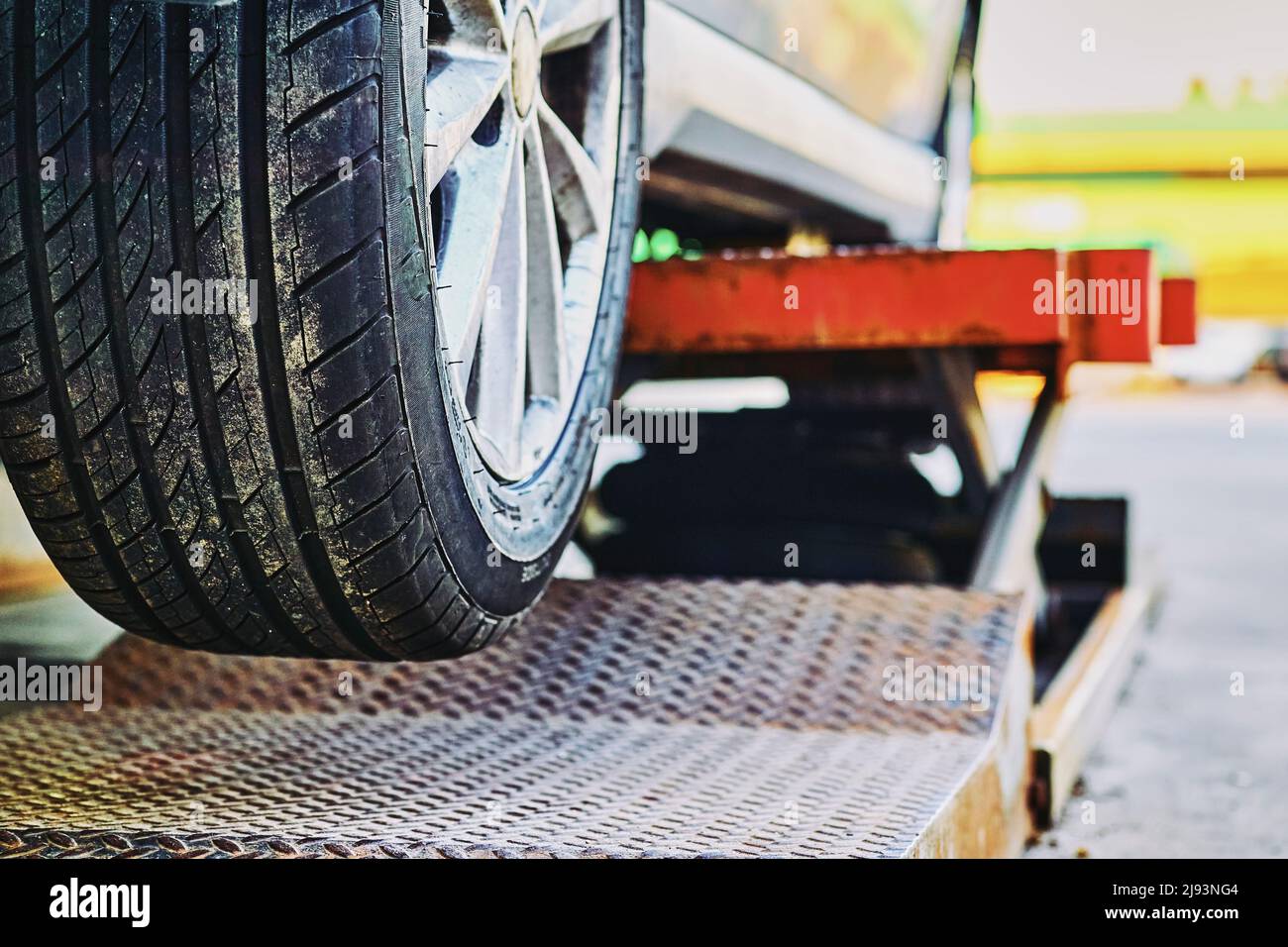 Service for the repair and replacement of a car wheel at a tire station ...