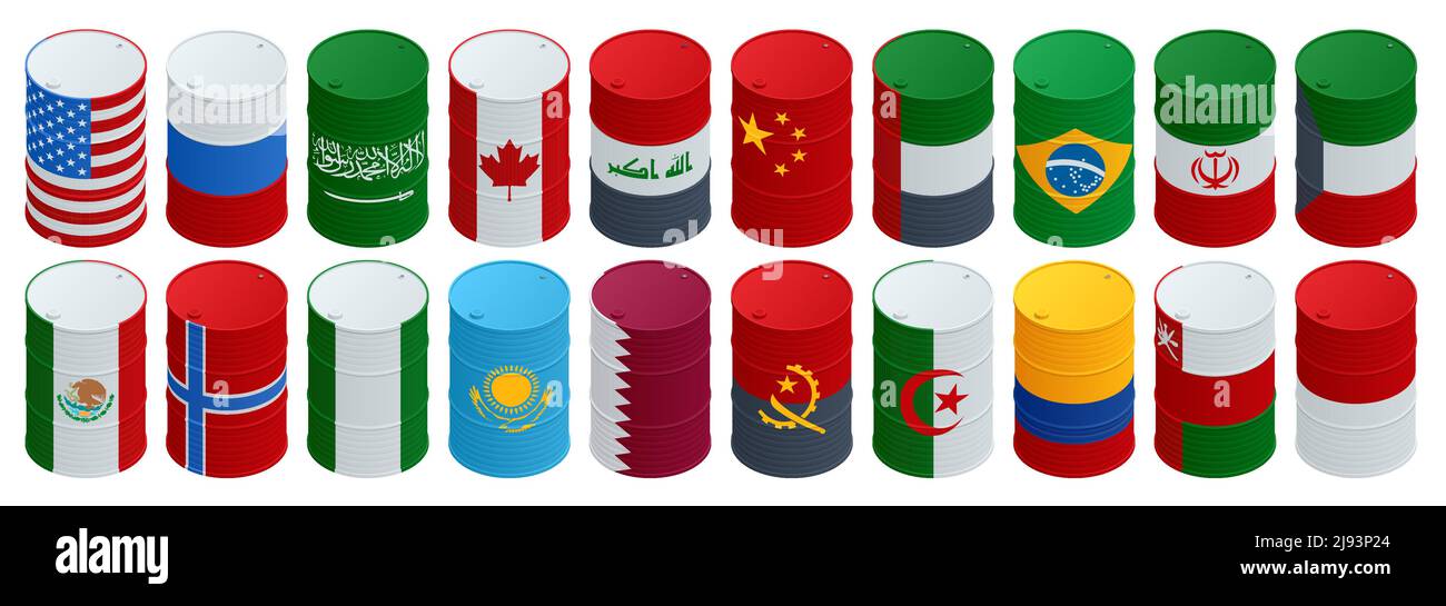 Isometric Organization of the Petroleum Exporting Countries, OPEC. Oil ...