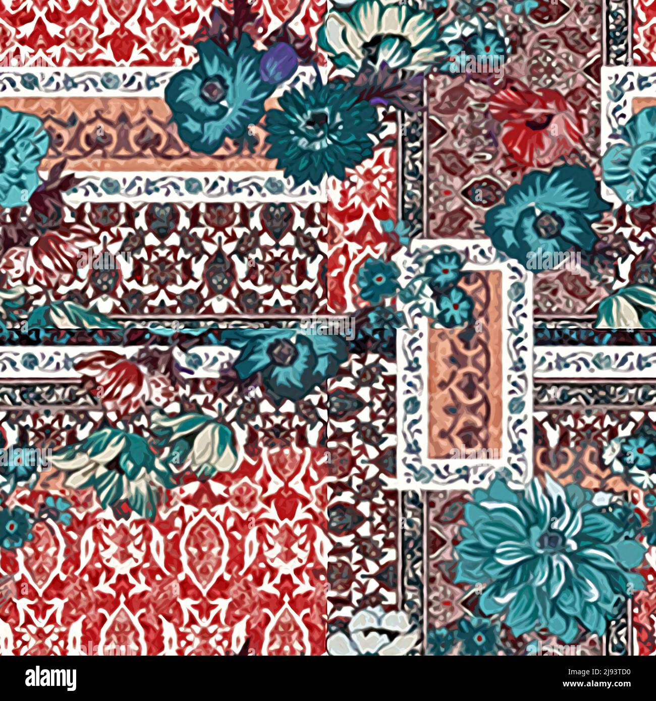 Textile and wallpaper patterns. A printable digital illustration work ...