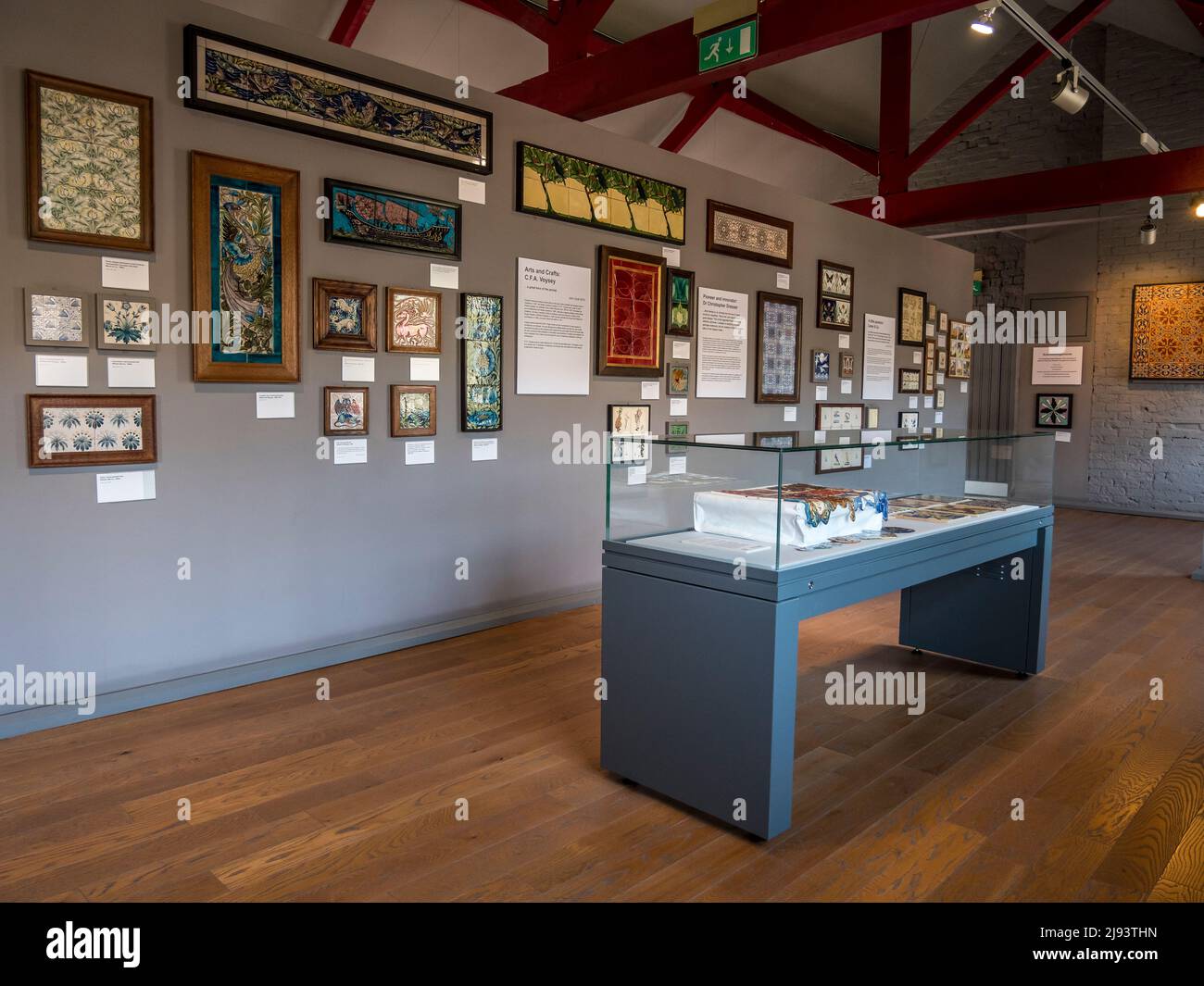 This colourful image is of various wall panel displays at Jackfield ...