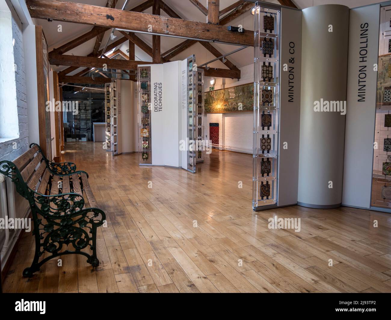This colourful image is of various wall panel displays at Jackfield ...