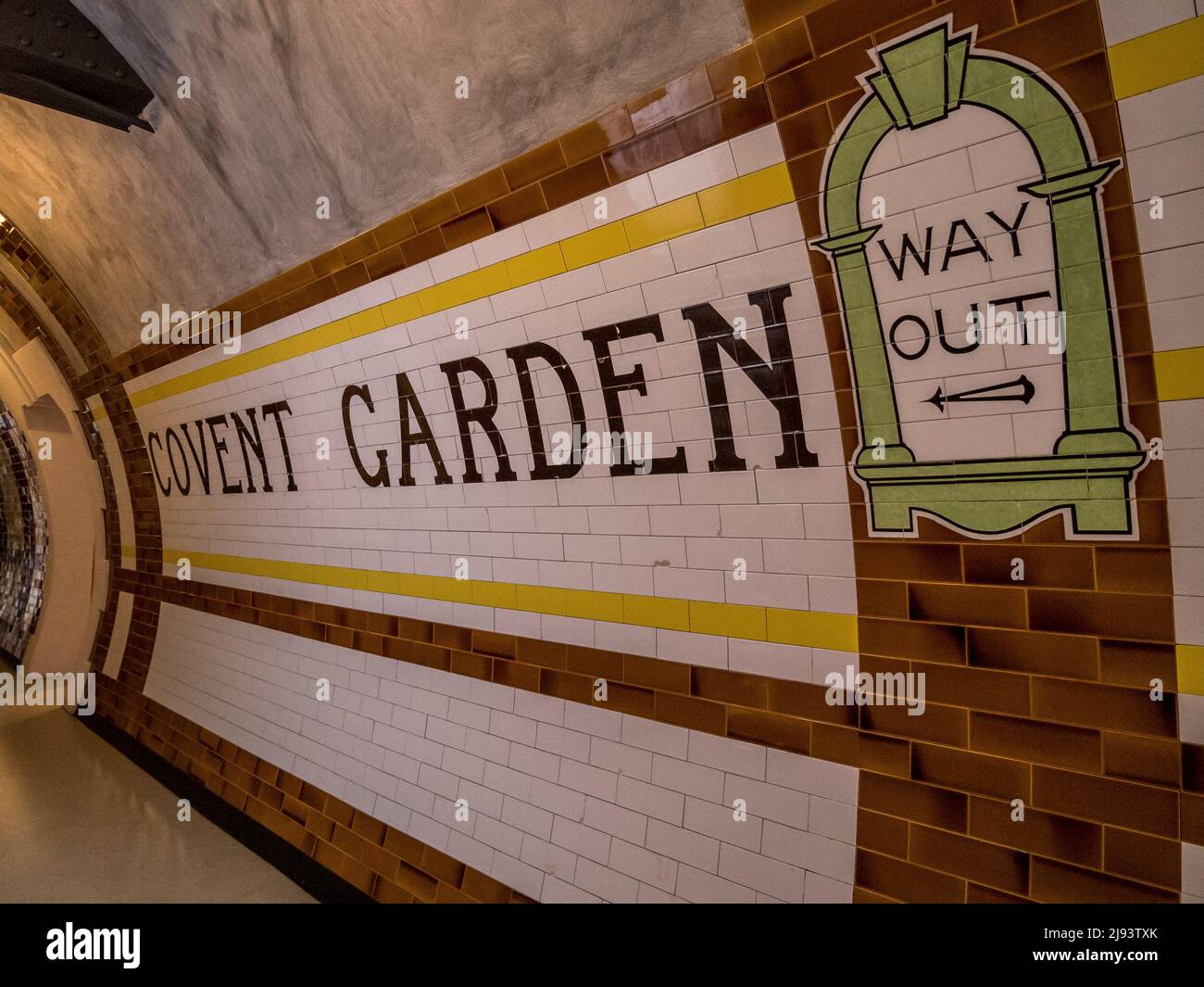 This colourful image is of decorative wall tiles used on the London ...