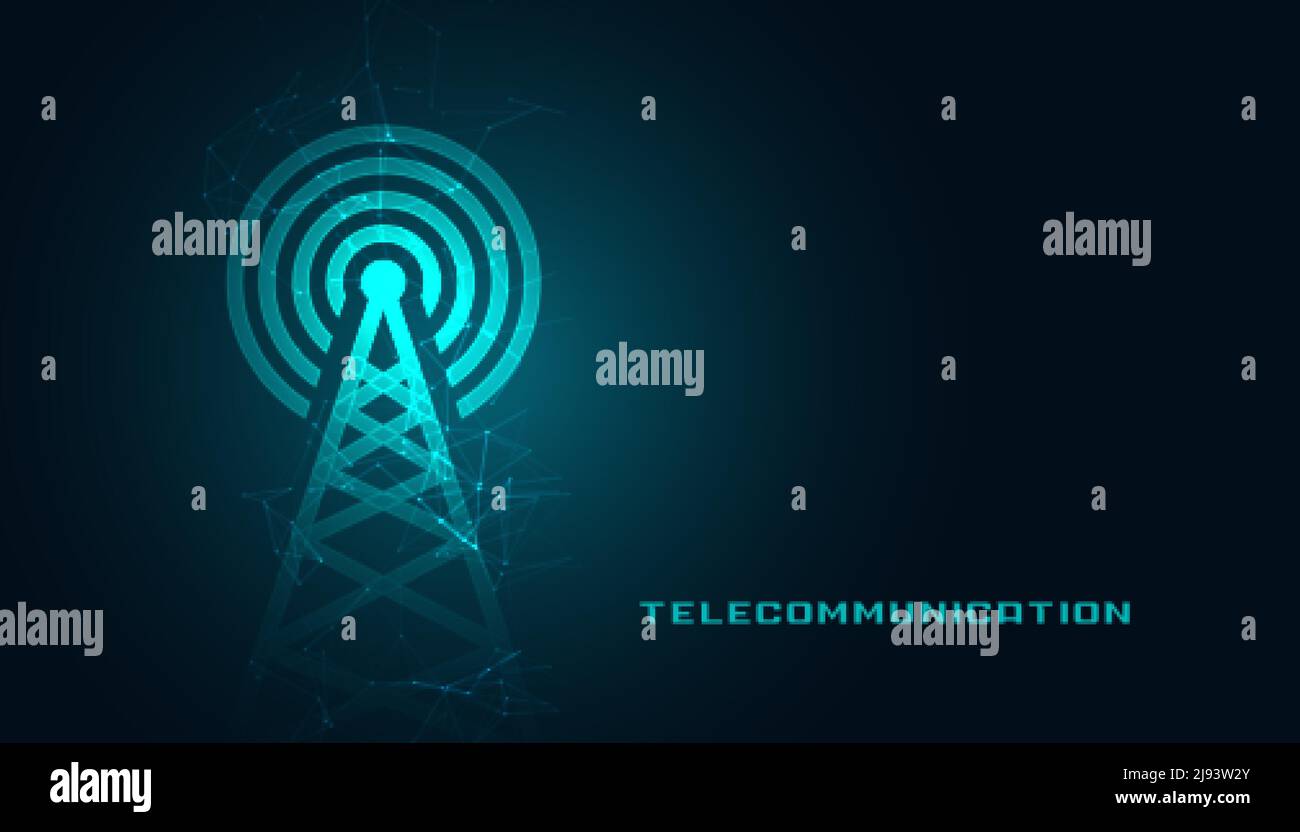 mobile telecommunication digital tower background design Stock Vector ...