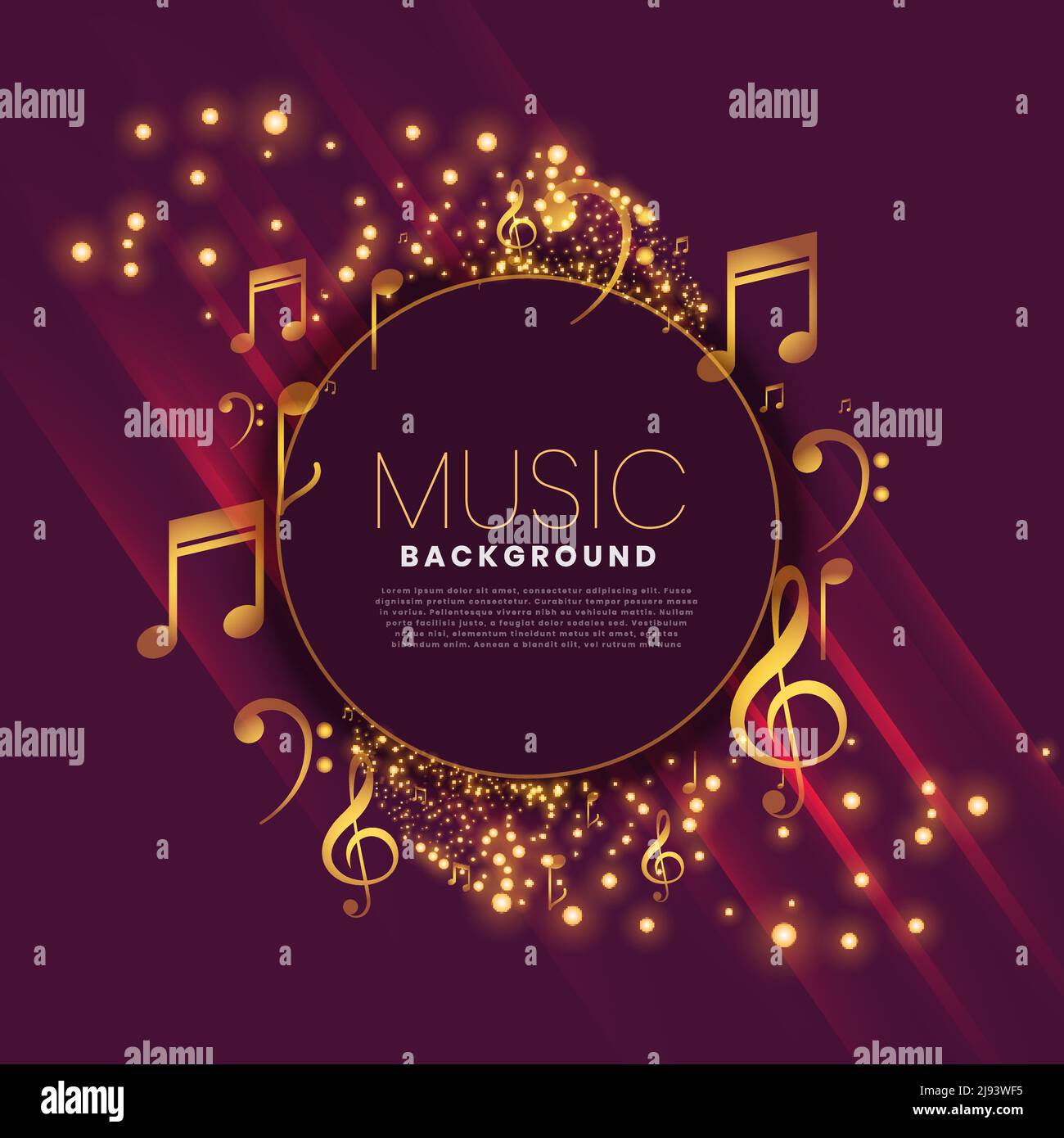 Golden musical notes illustration Stock Vector Images - Alamy