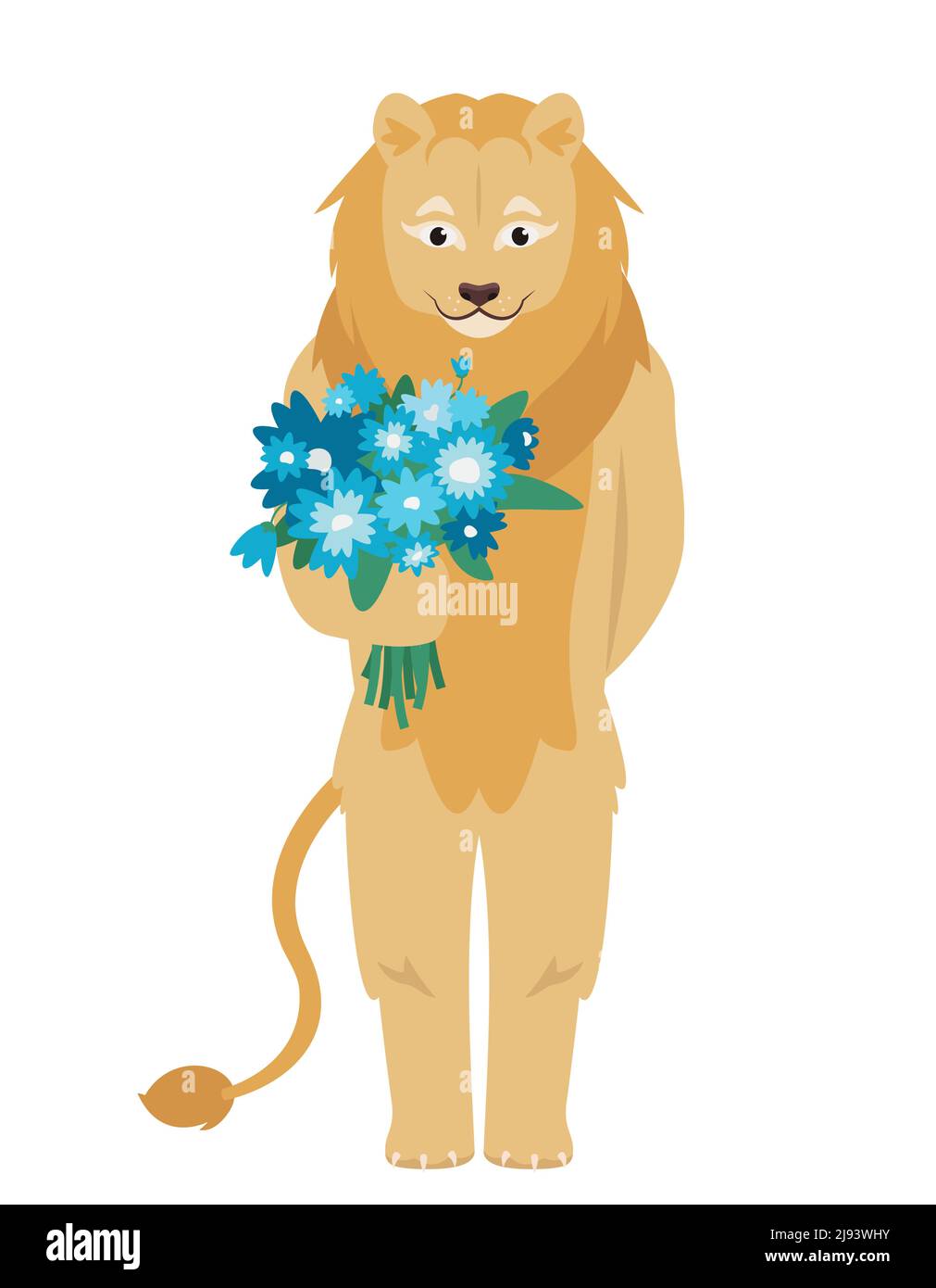 Animal holding flowers hi-res stock photography and images - Alamy