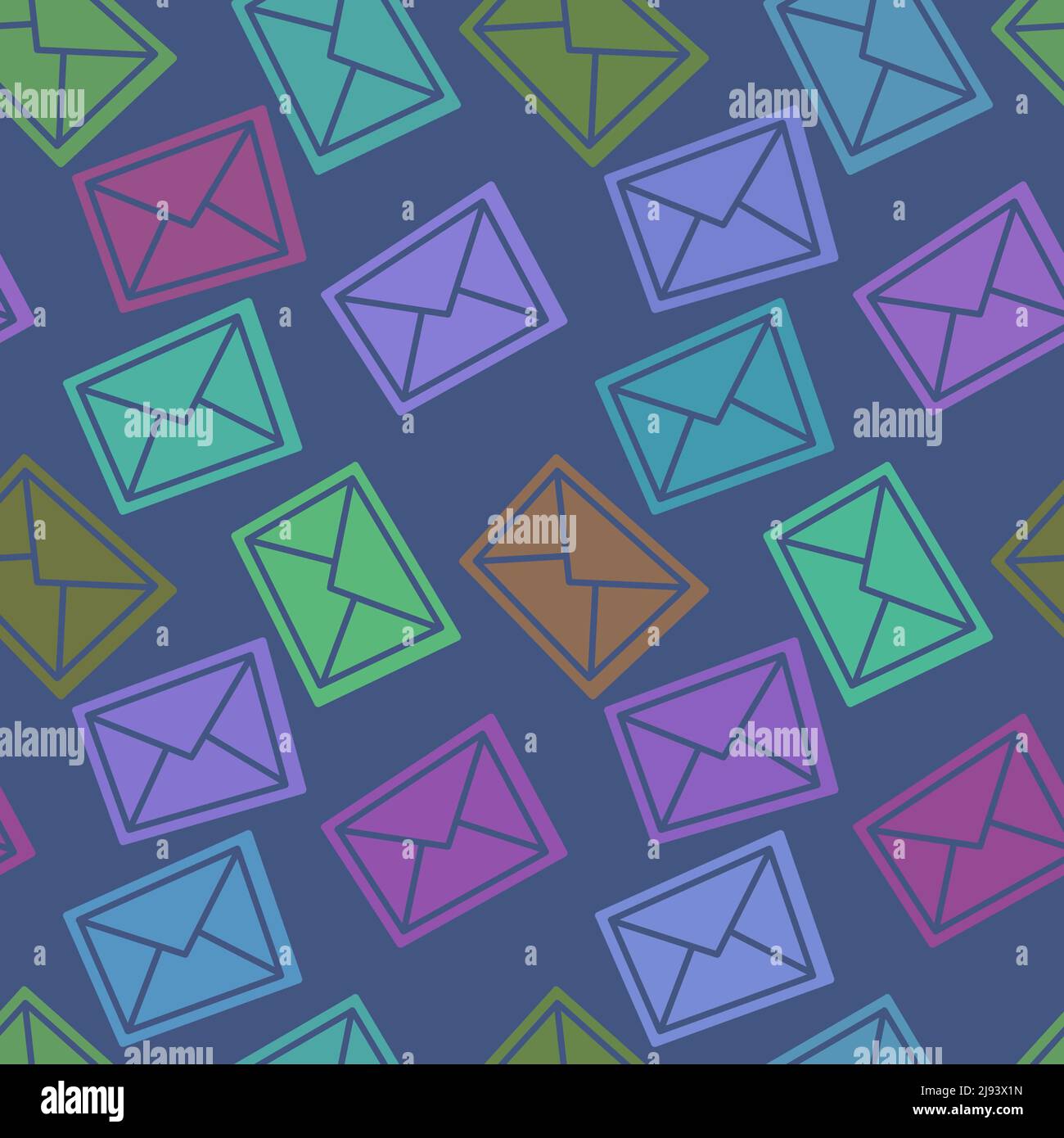 Kids letter seamless envelope pattern for fabrics and packaging and ...