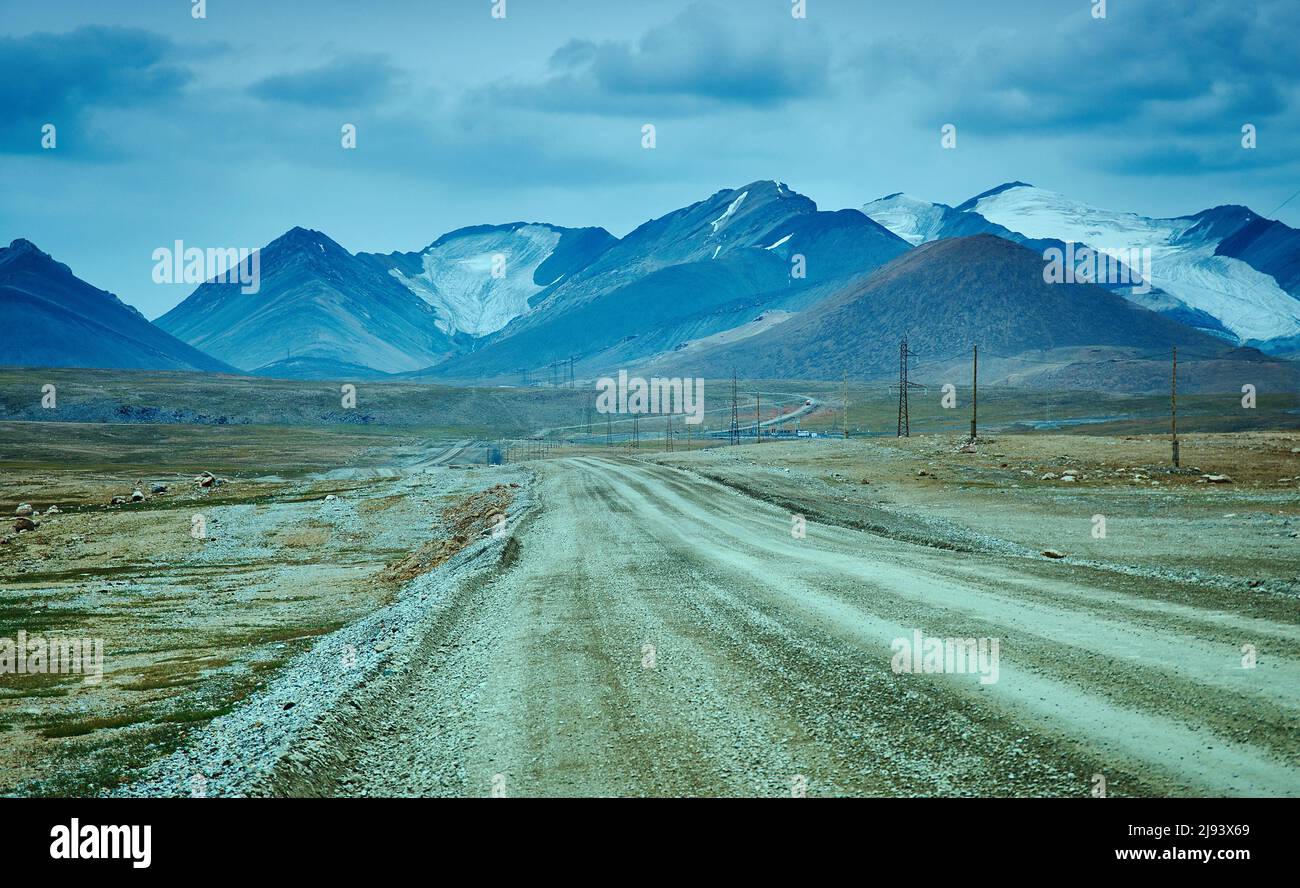 Barskoon Gorge, Barskoon valley in Kyrgyzstan, high Tyan Shan mountains ...