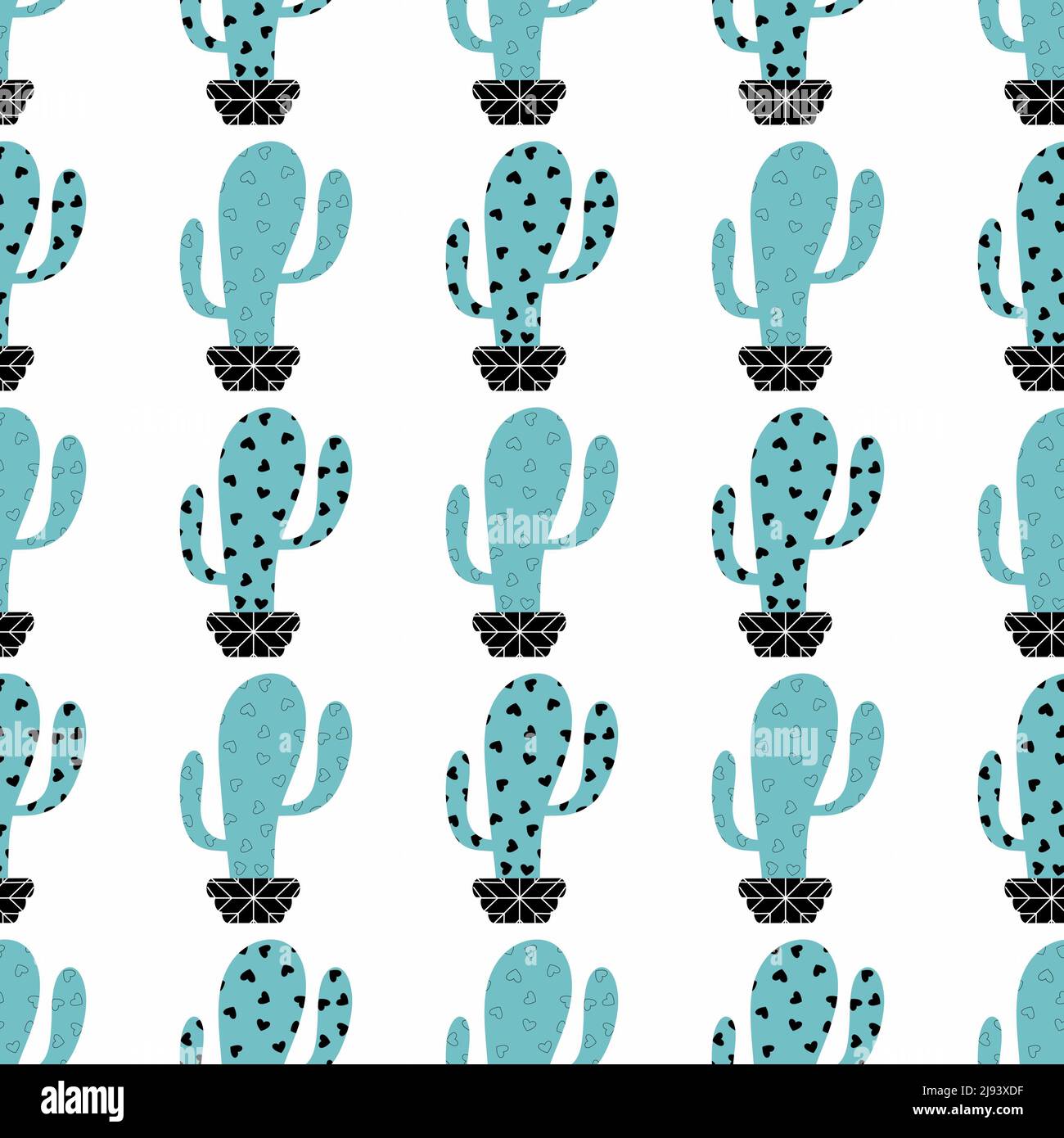 Floral seamless cactus pattern for fabrics and textiles and packaging ...