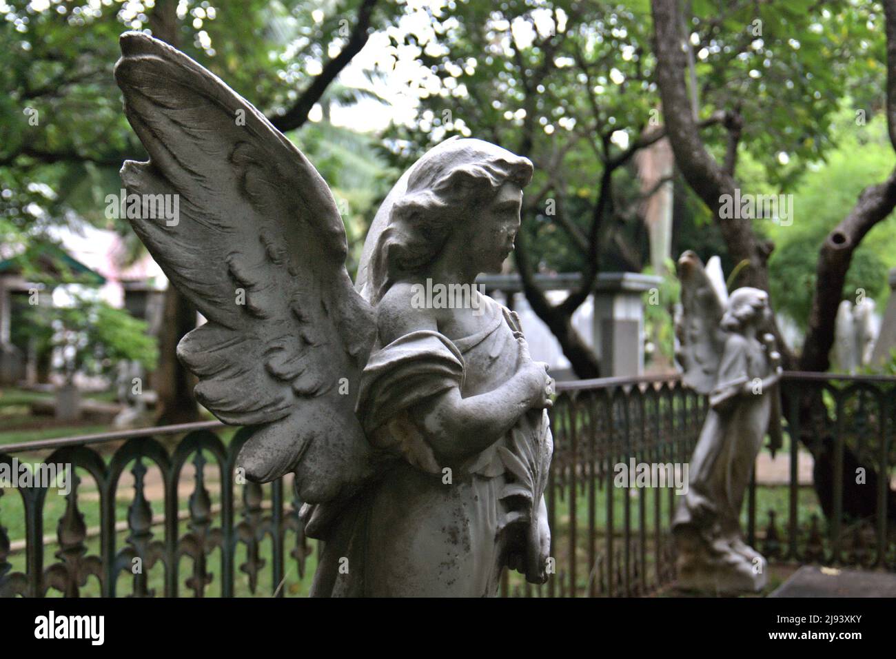 Statue of an angel figure at Taman Prasati museum (museum of memorial ...