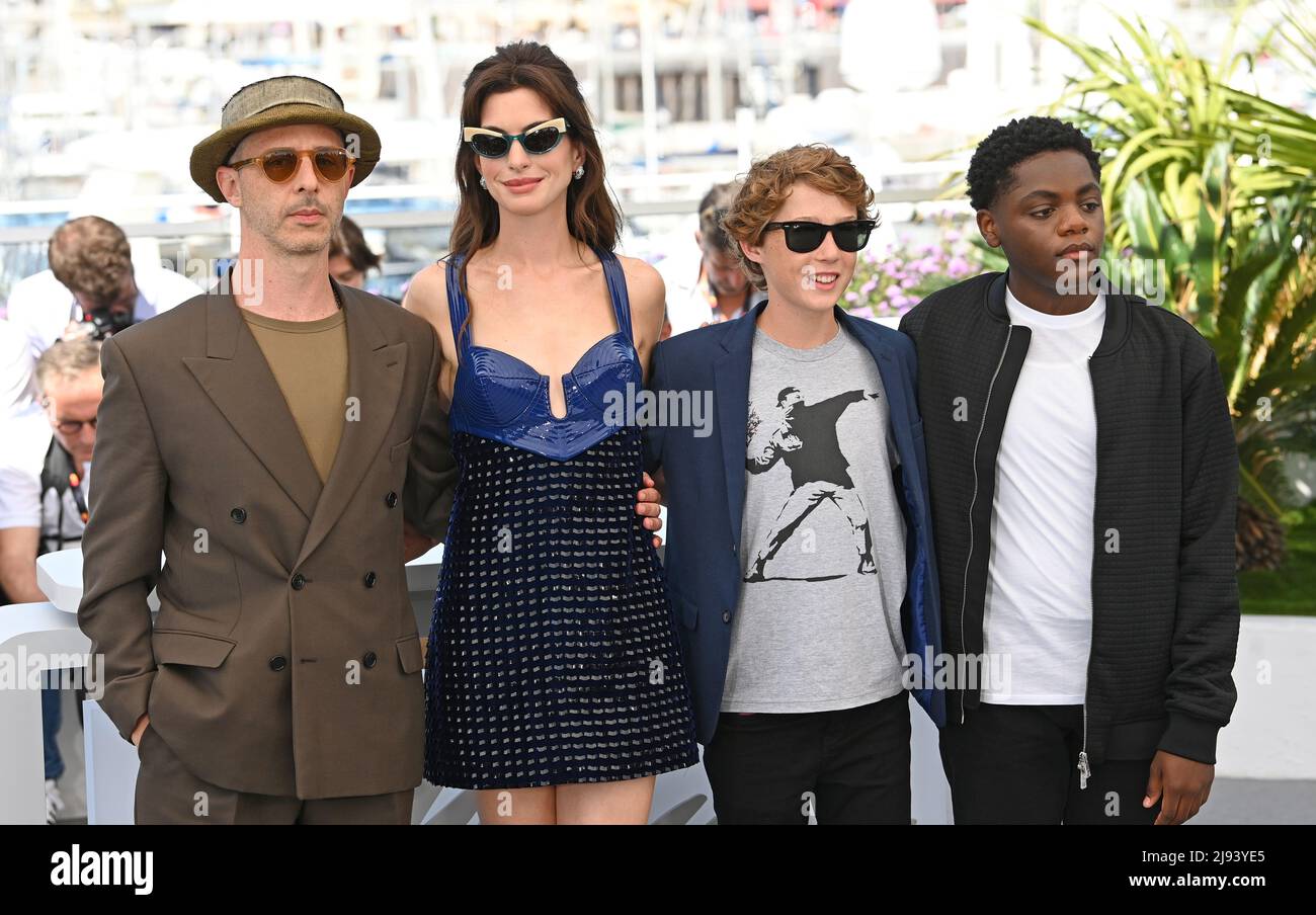 (Left-right) Anne Hathaway, Michael Banks Repeta, Jaylin Webb and ...