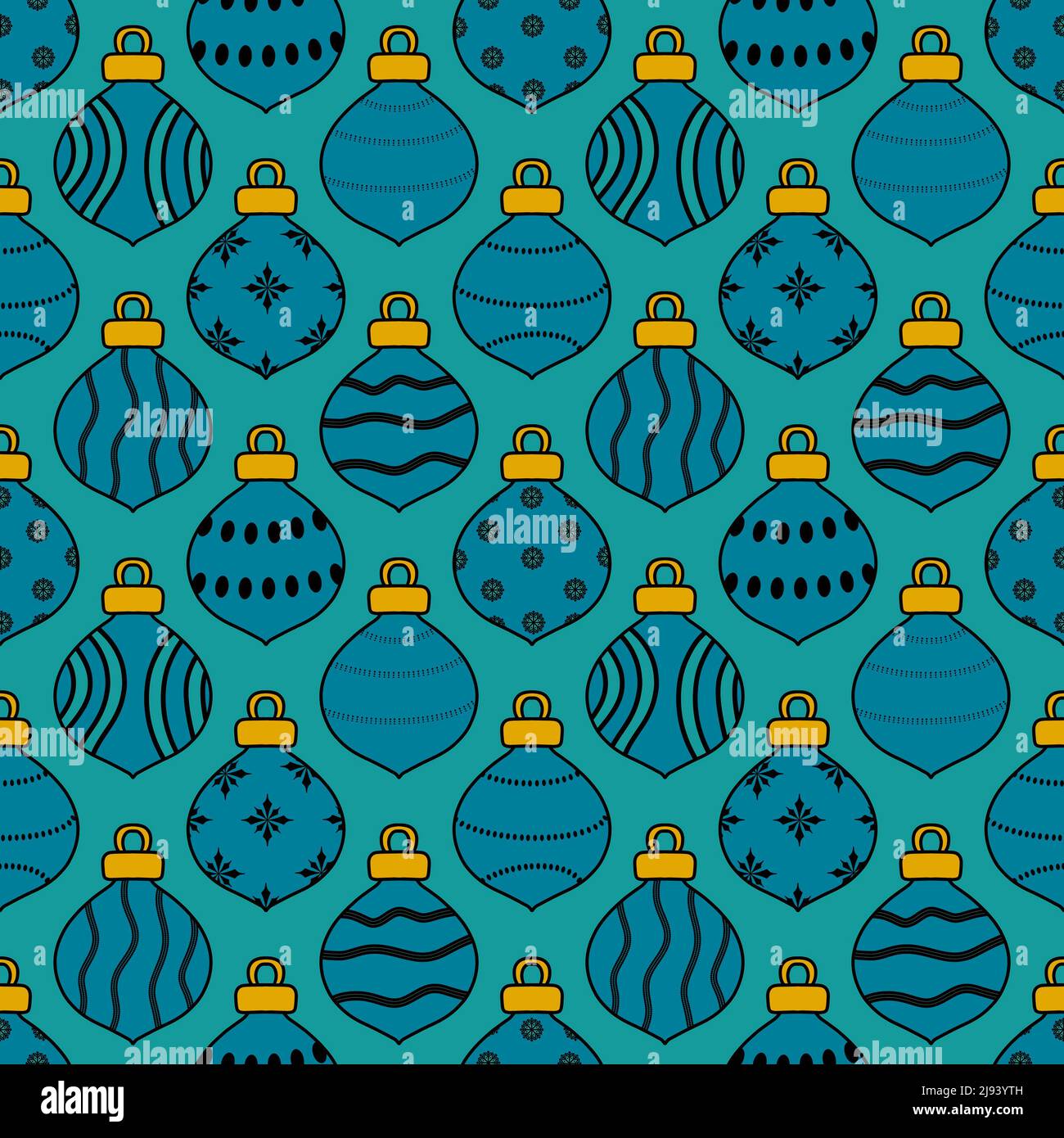 New year seamless Christmas tree balls pattern for fabrics and ...