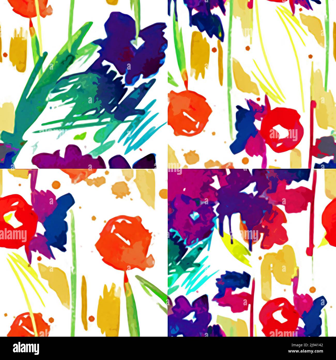 Textile and wallpaper patterns. A printable digital illustration work ...