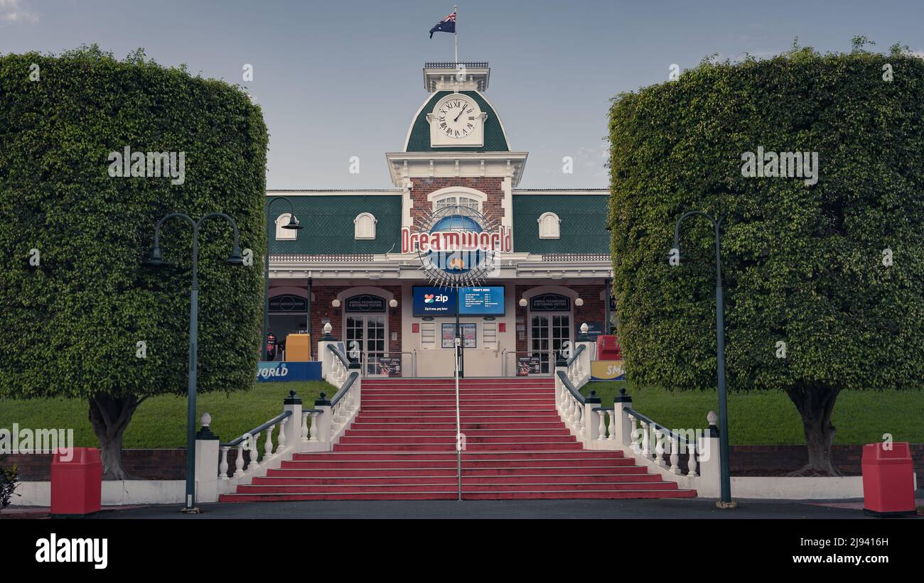 Gold Coast, Queensland, Australia - Dreamworld theme park entrance ...