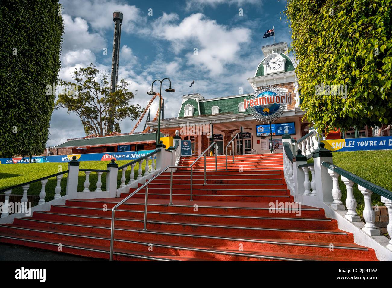 Gold Coast, Queensland, Australia - Dreamworld theme park entrance ...