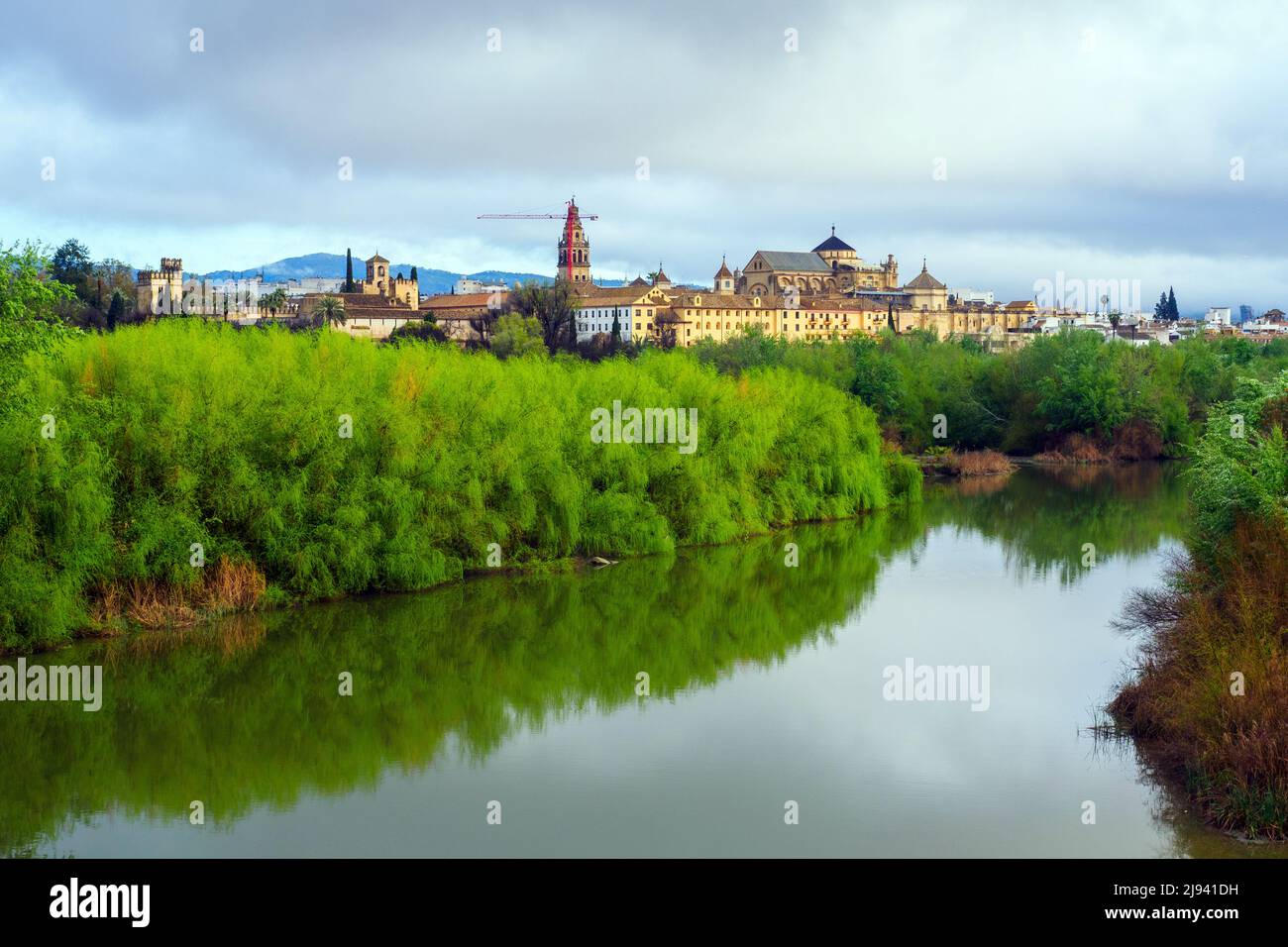 The Guadalquivir river and the Great Mosque (Mezquita Cathedral ...