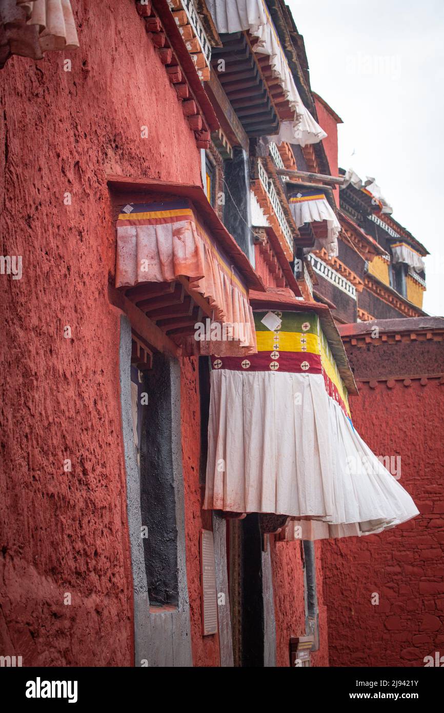 Buddhist monastery building details, Tibet, Autonomous Region, Asia ...