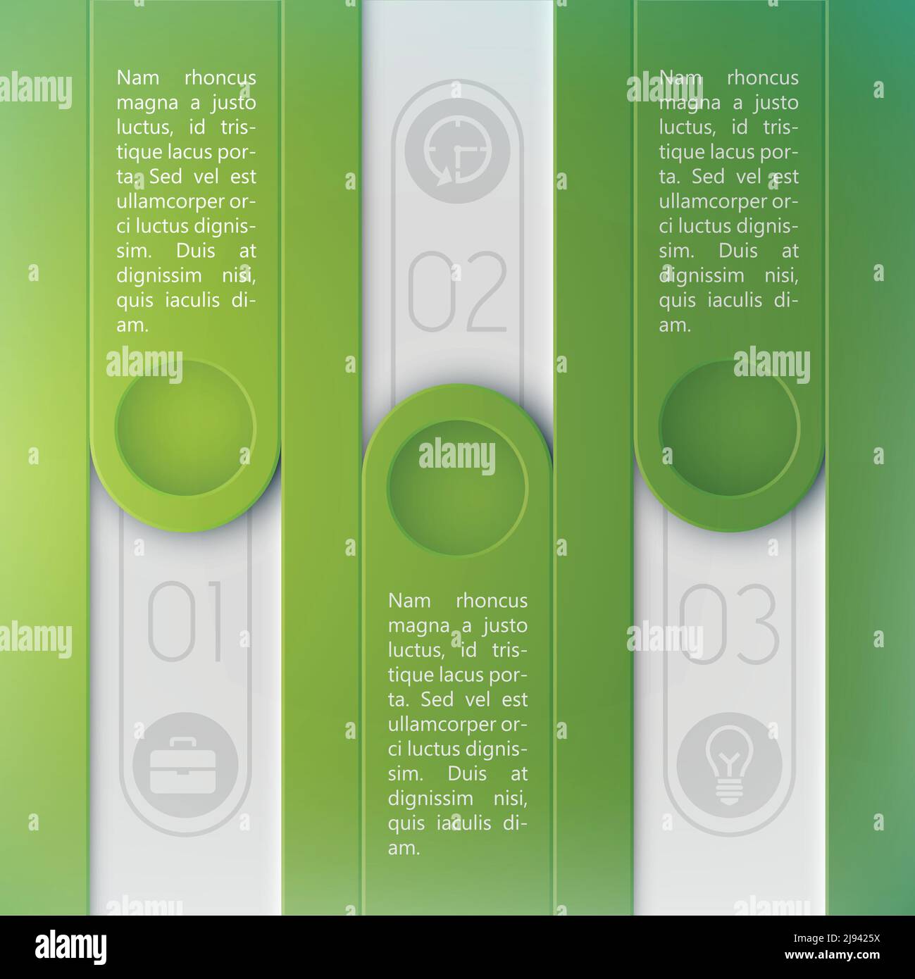 Original design template for business infographic with three vertical ...