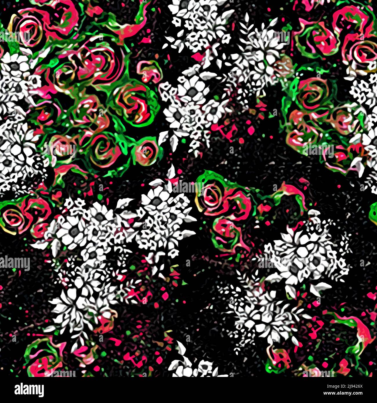 Textile and wallpaper patterns. A printable digital illustration work ...