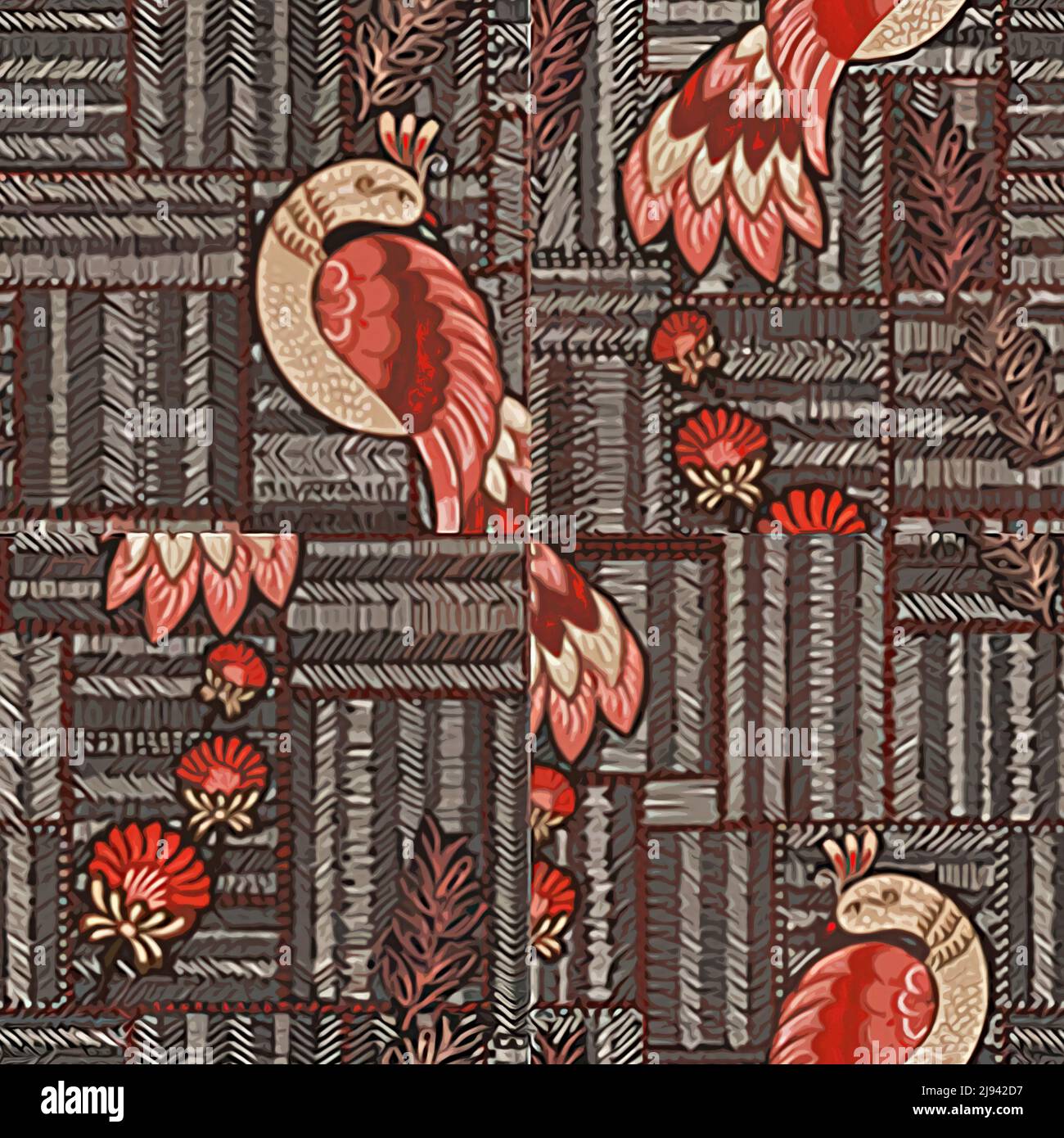 Textile and wallpaper patterns. A printable digital illustration work ...