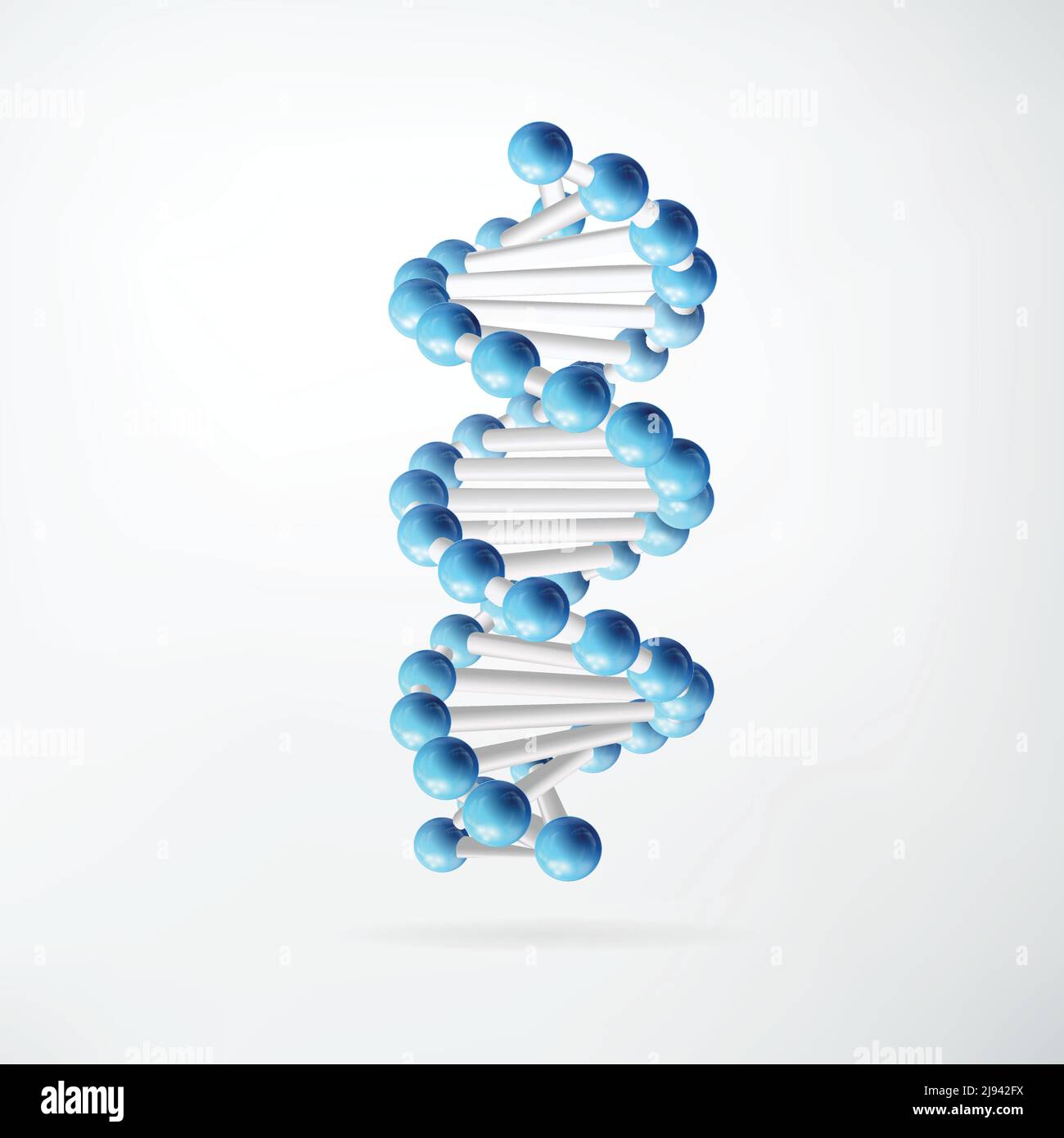 Scientific molecular abstract concept with blue connected atoms in ...