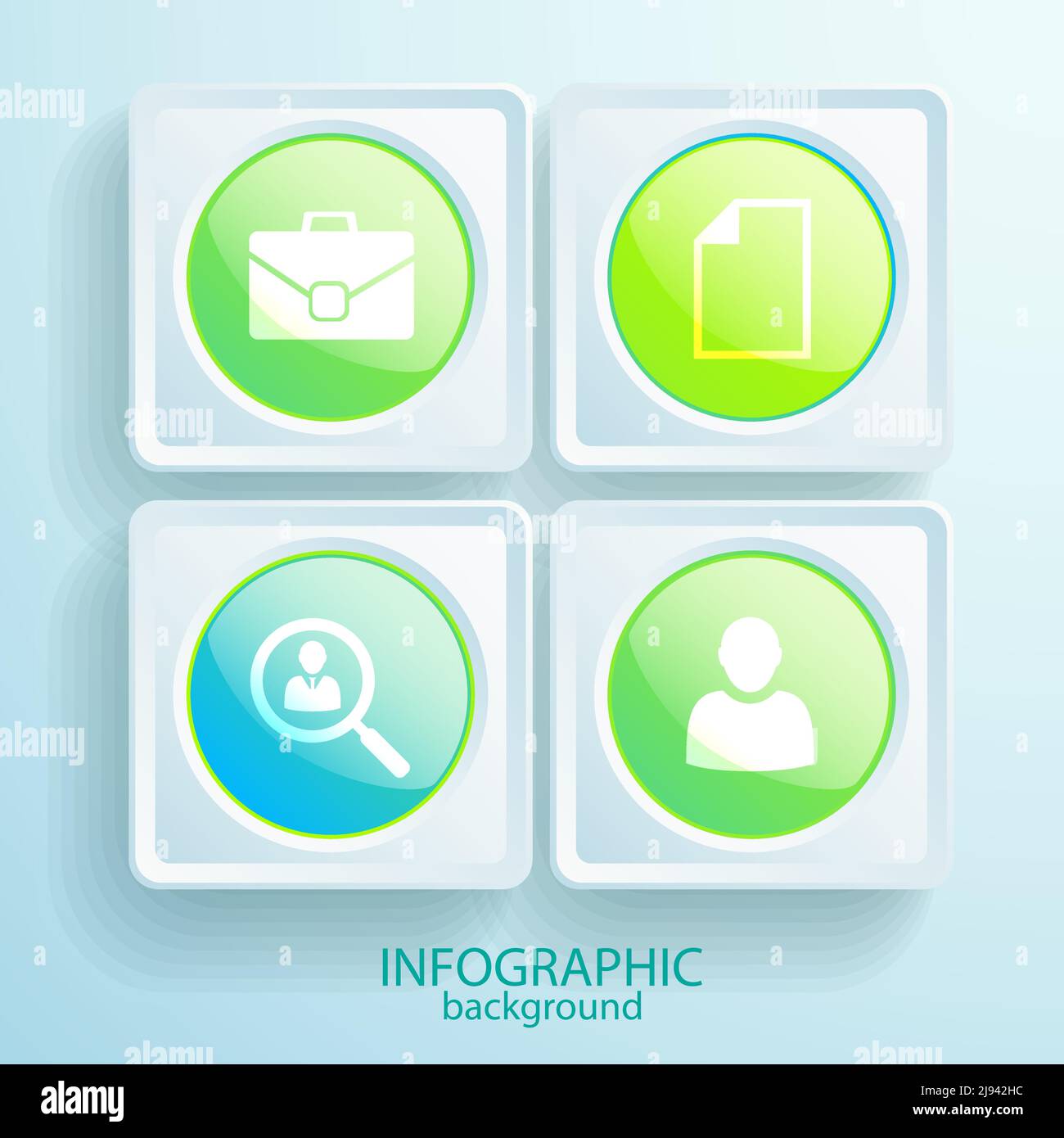 Abstract business infographics with icons round glossy colorful buttons ...
