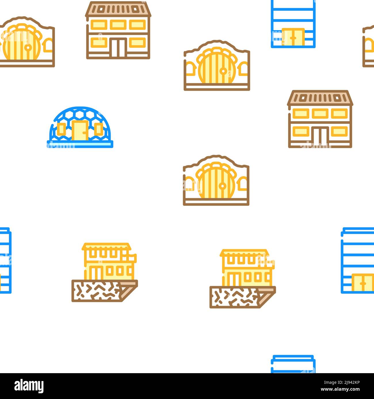 House Real Estate Vector Seamless Pattern Stock Vector Image & Art - Alamy