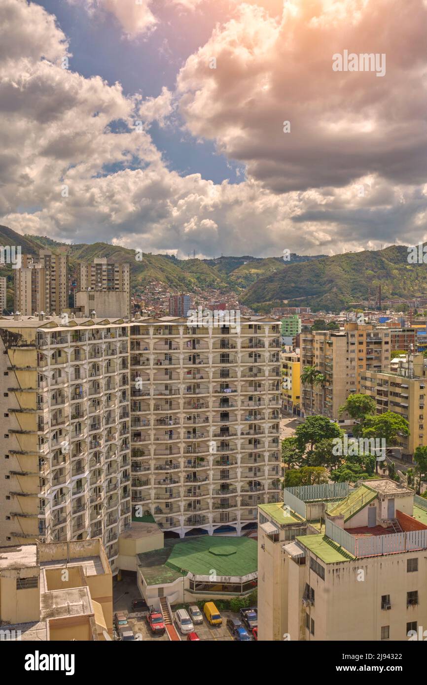 Venezuela, Caracas, view of building and mountains of caracas Stock ...