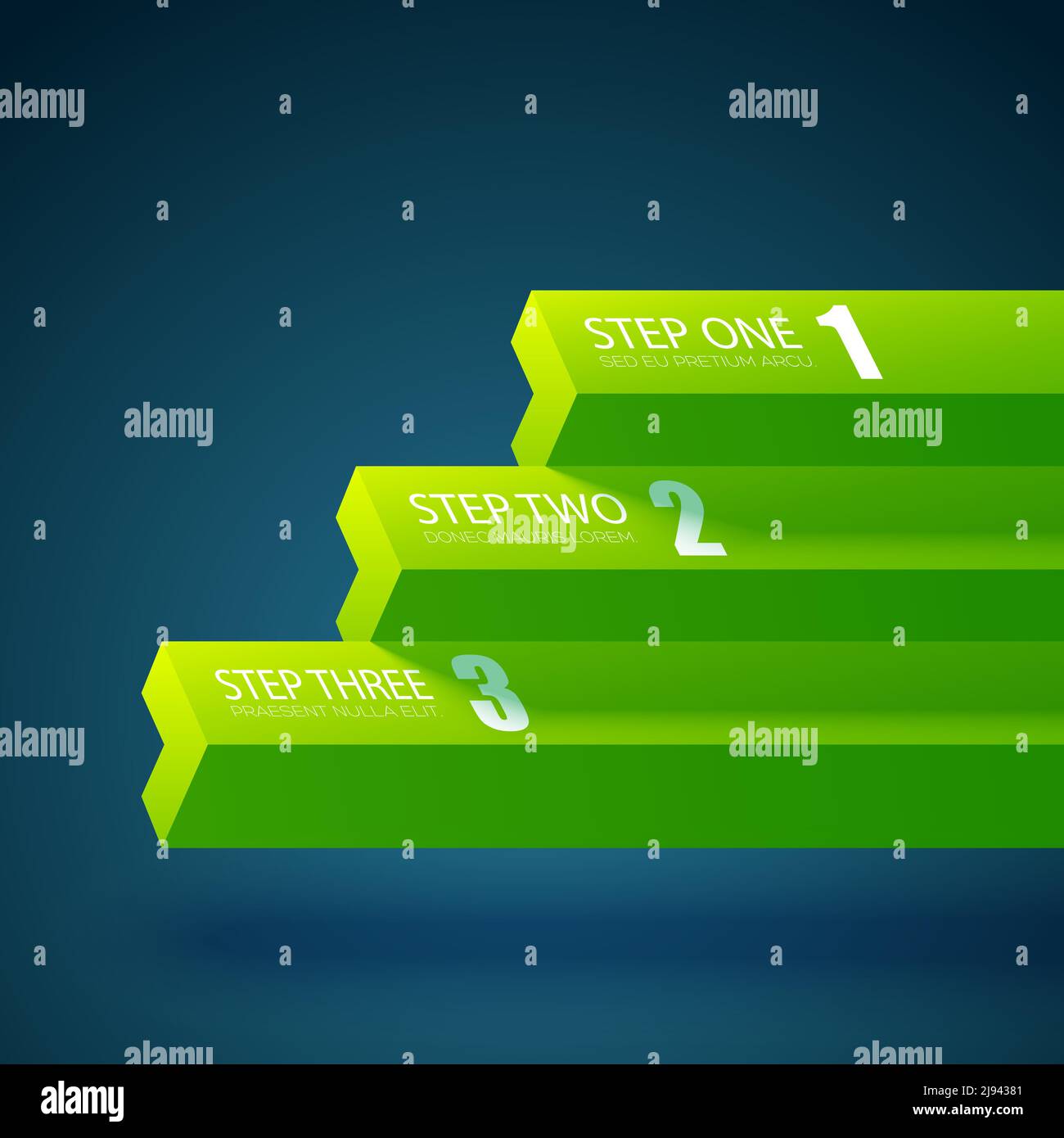 Business web design infographics with horizontal green straight bars ...
