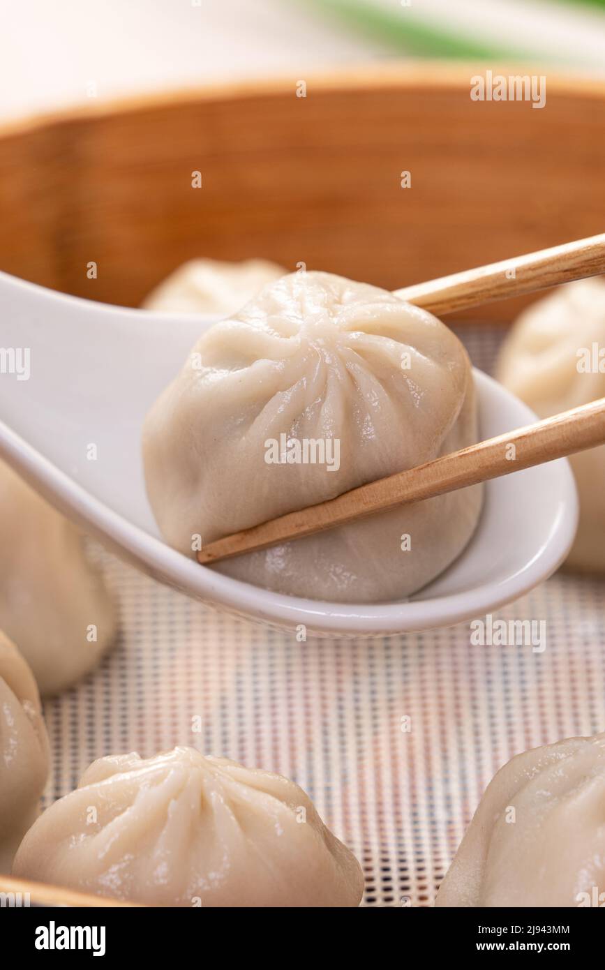 Steamed pork soup dumplings named Xiao long bao in Taiwan, Taiwanese ...