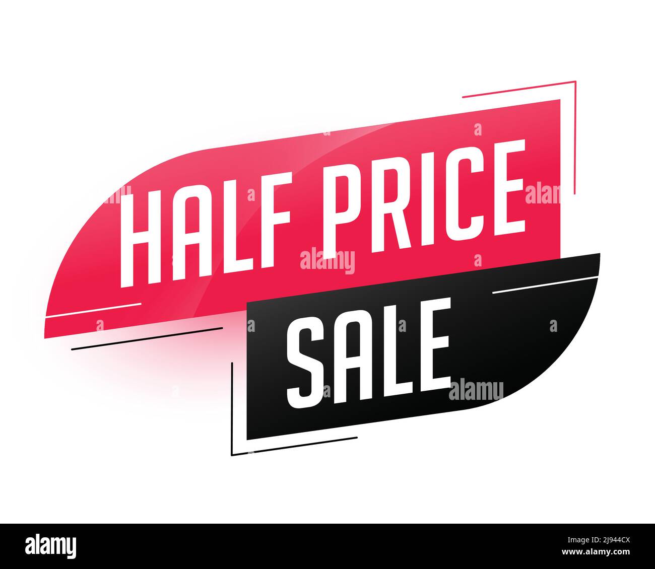 Half price with any purchase label Stock Vector Images - Alamy