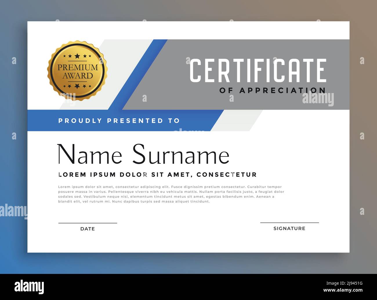 Business certificate Stock Vector Images - Alamy