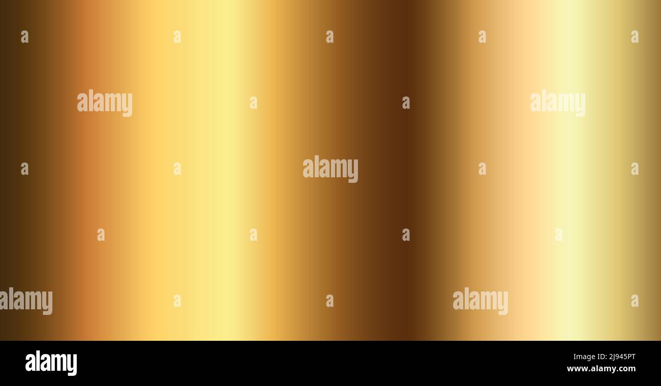 Gold metal plating industry panoramic metal texture with glare - Vector ...