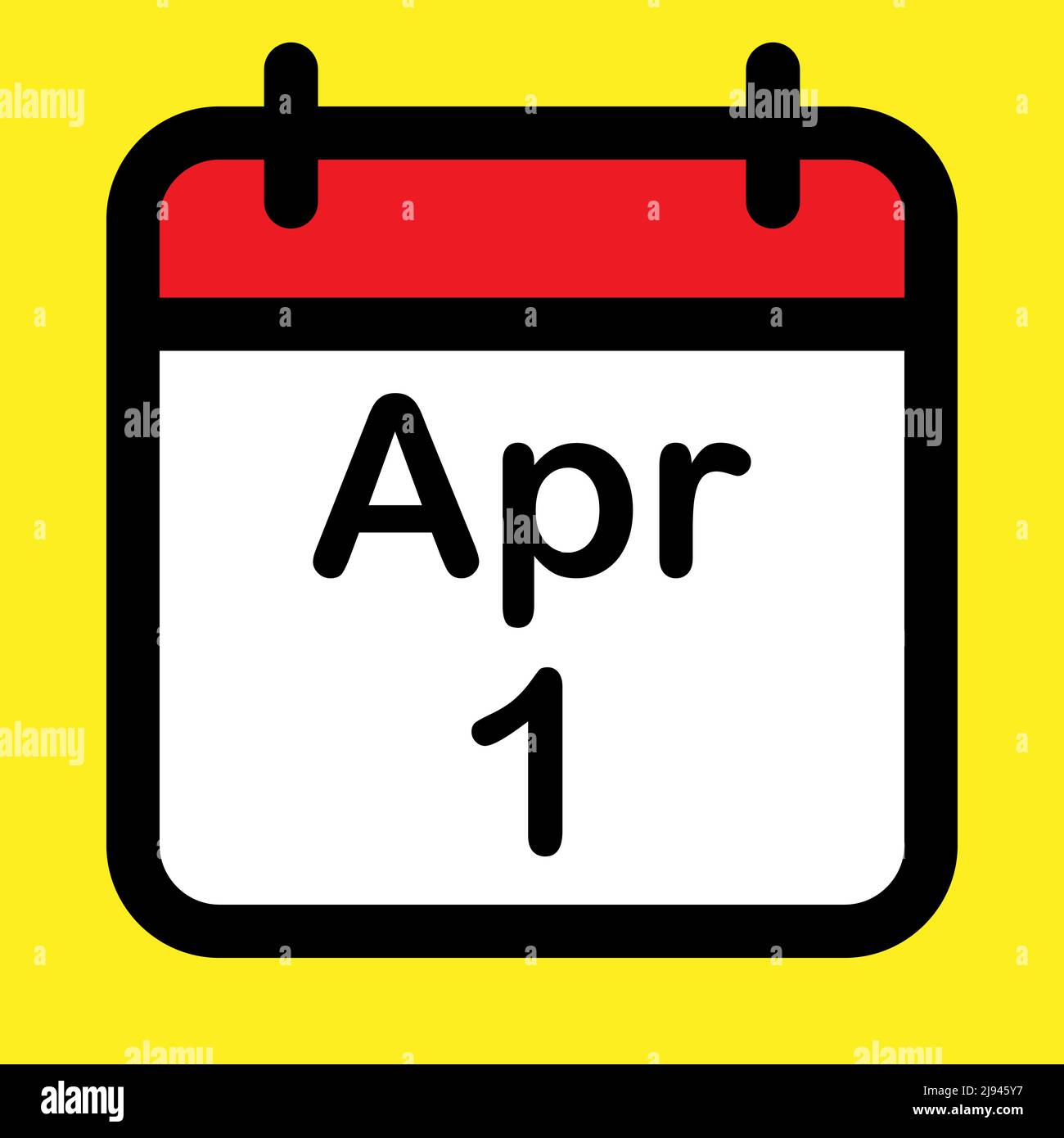 Calender icon first April, vector illustration Stock Vector Image & Art ...