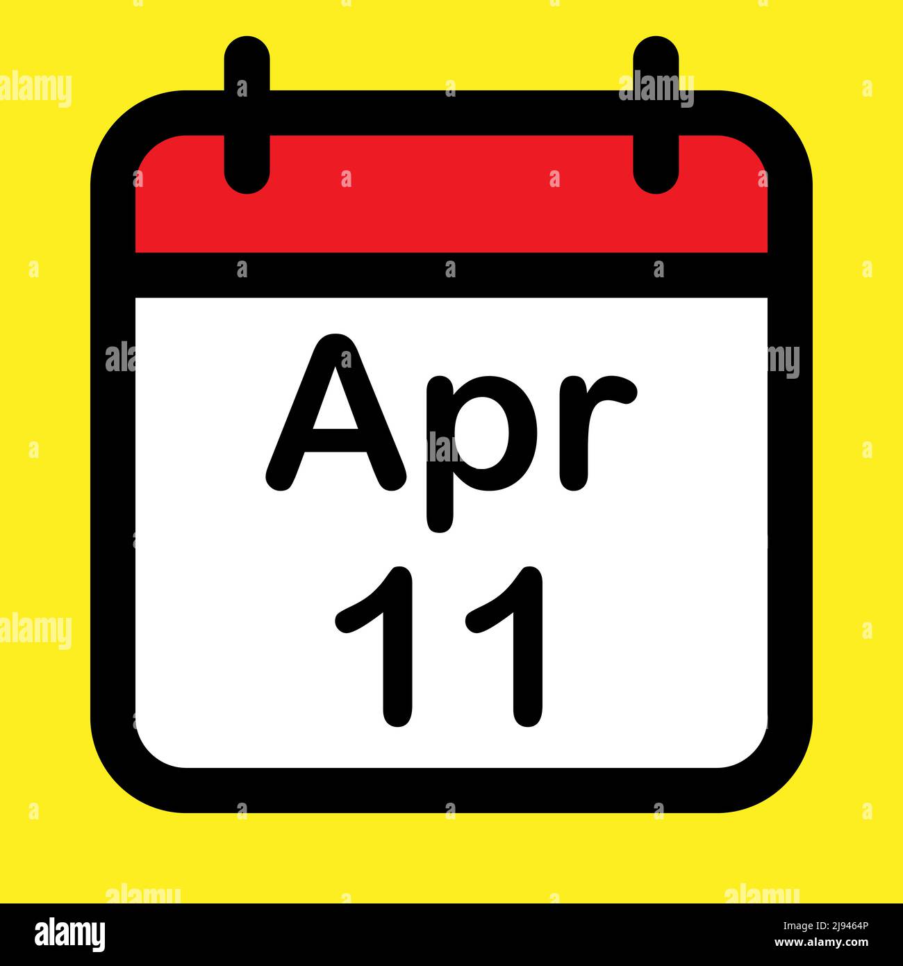 Calender icon eleventh April, vector illustration Stock Vector Image ...