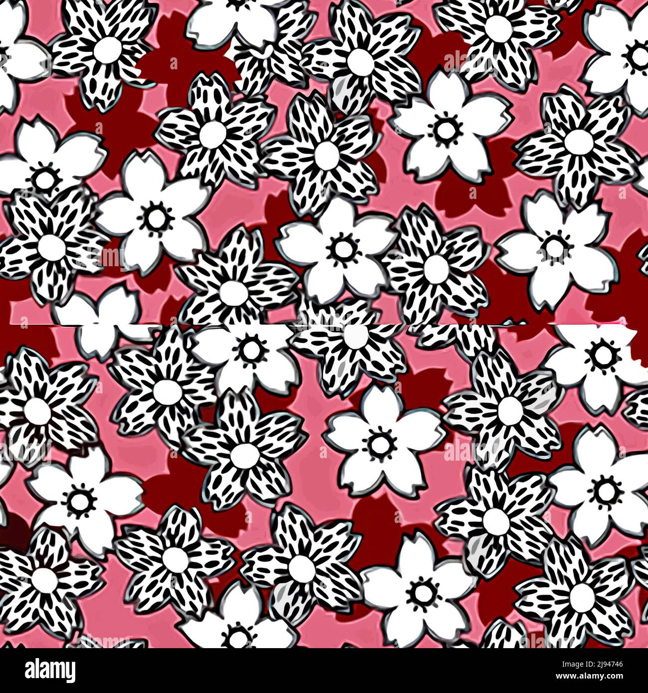 Textile and wallpaper patterns. A printable digital illustration work ...