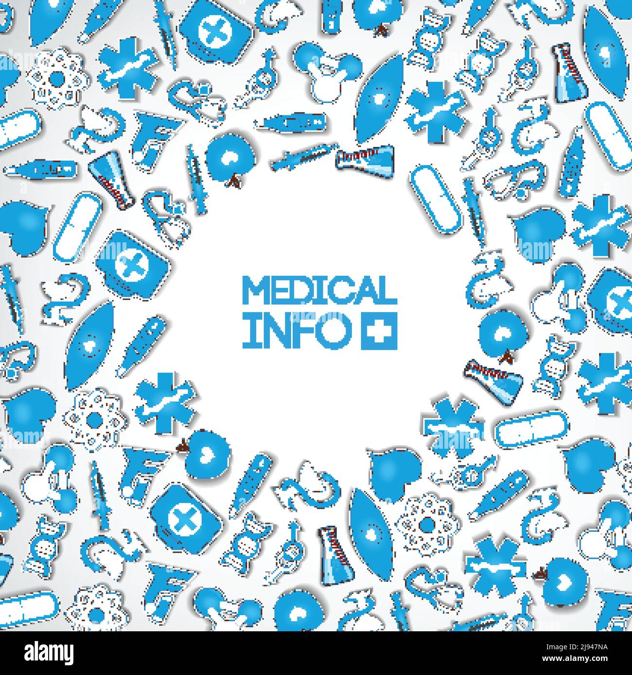 Healthy medicine design concept with inscription and medical blue paper ...