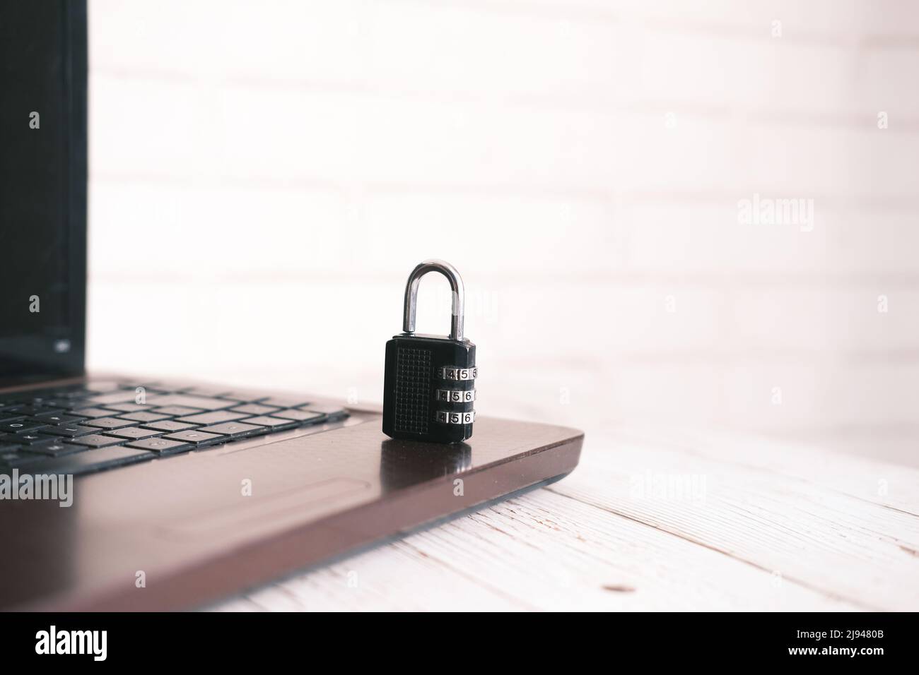 internet safety concept with padlocked on computer keyboard Stock Photo ...