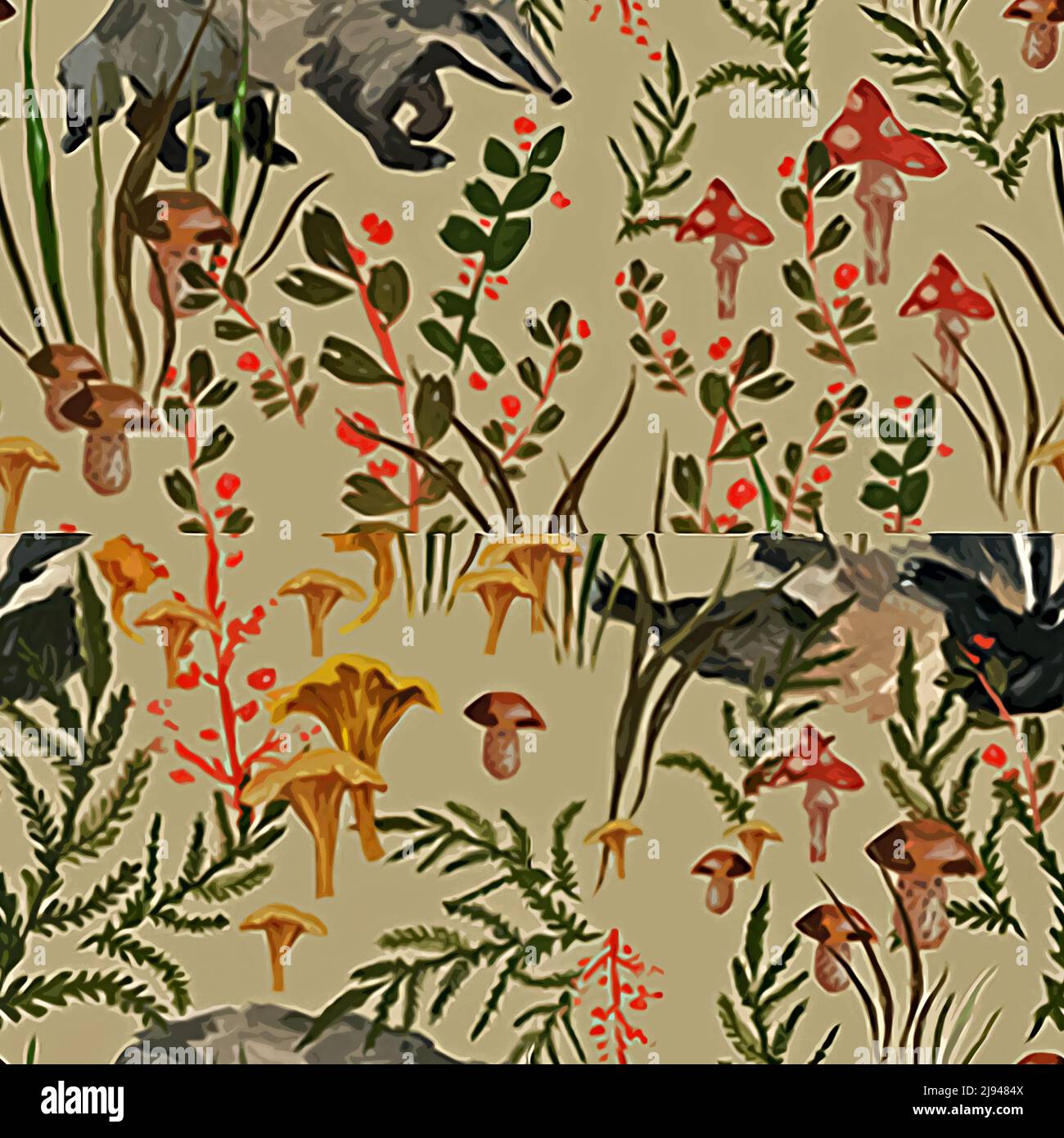 Textile and wallpaper patterns. A printable digital illustration work ...