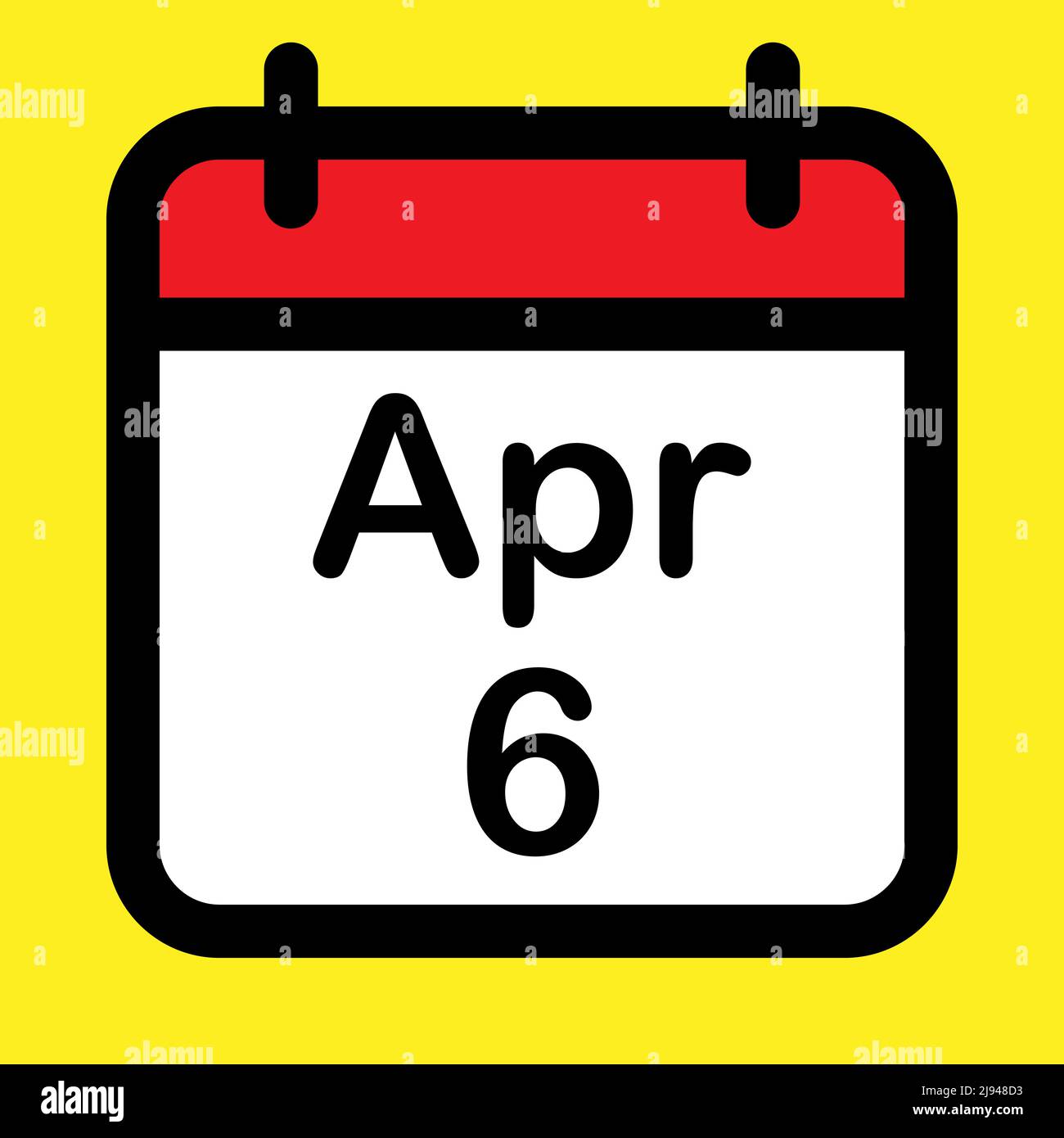 6 april calendar Stock Vector Images - Alamy
