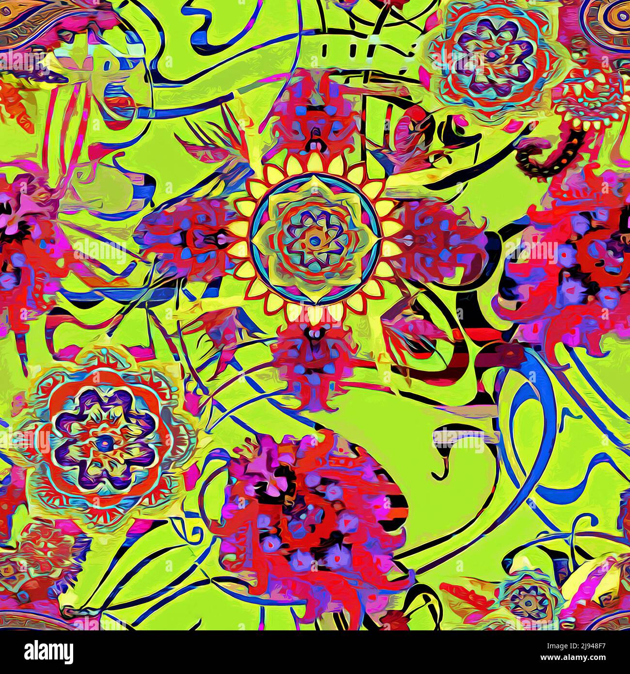 Textile and wallpaper patterns. A printable digital illustration work ...