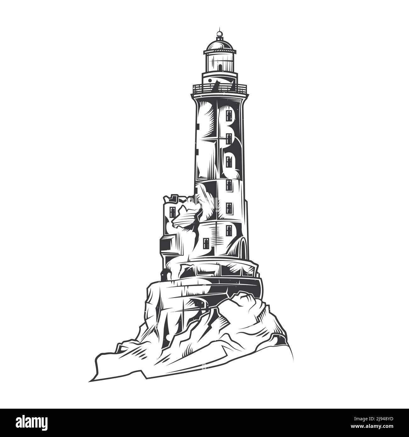 Lighthouse night in summer Stock Vector Images - Alamy