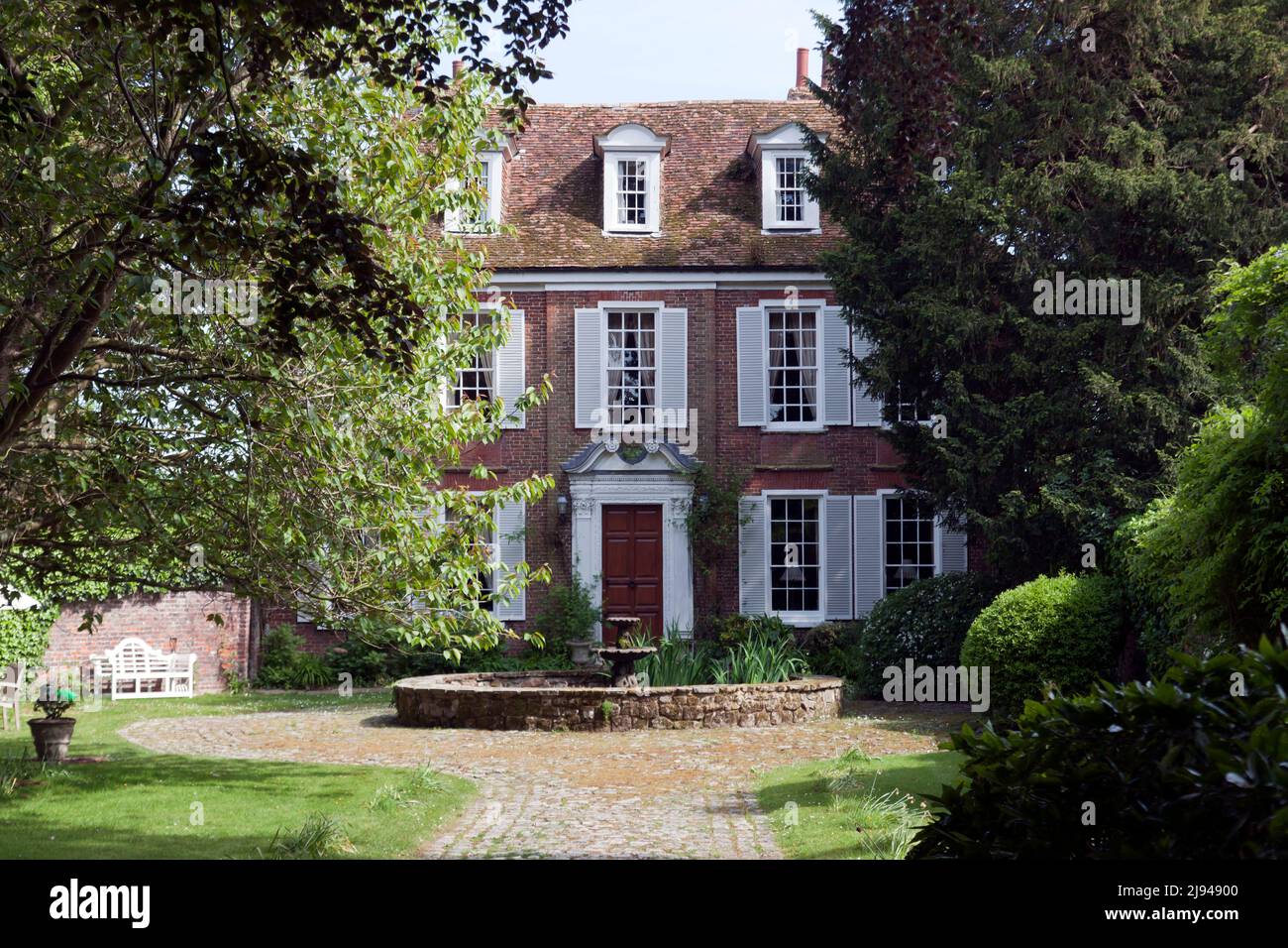 The Front Elevation of Ripple House, Church Lane Ripple, Kent Stock ...
