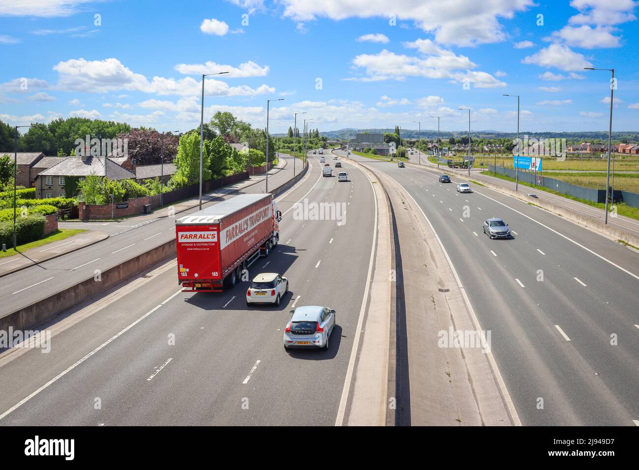 A494, Queensferry Bypass - Welcome to Wales Stock Photo - Alamy
