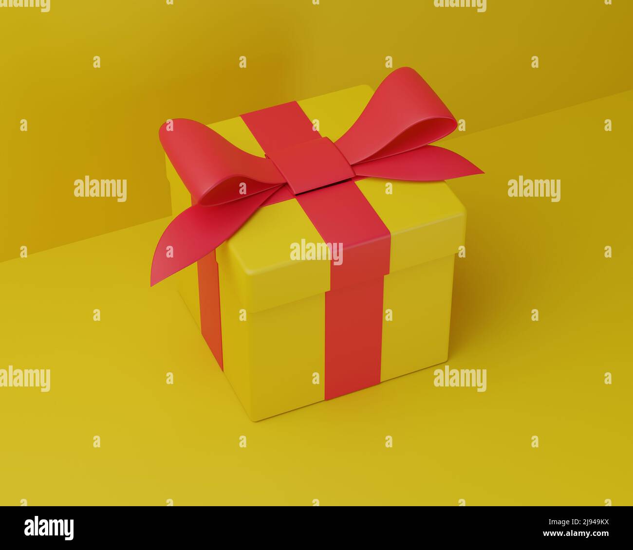 Open gift box. Light emanating from a gift. Surprise. Red background ...