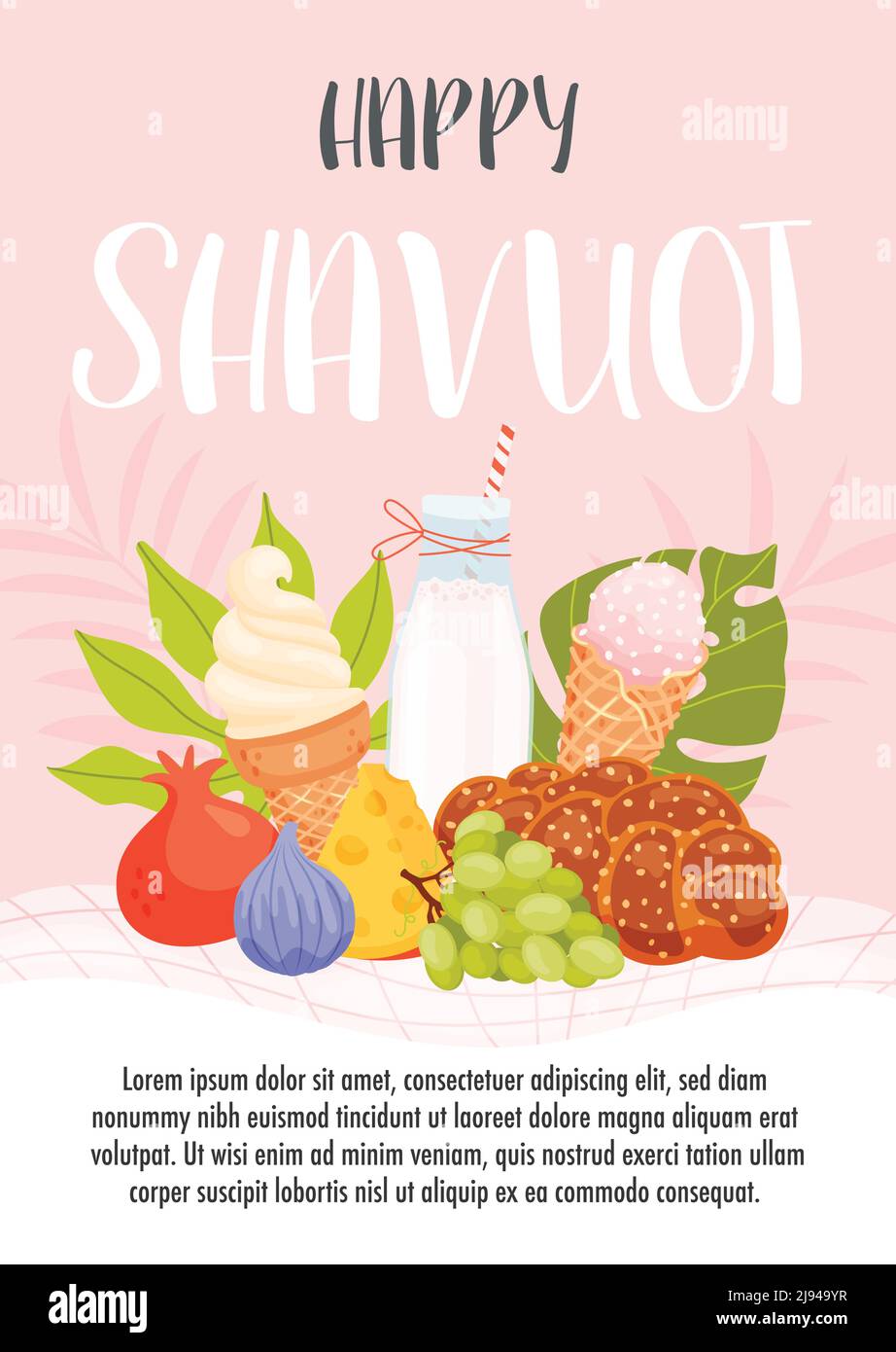 Happy Shavuot day Stock Vector Image & Art - Alamy
