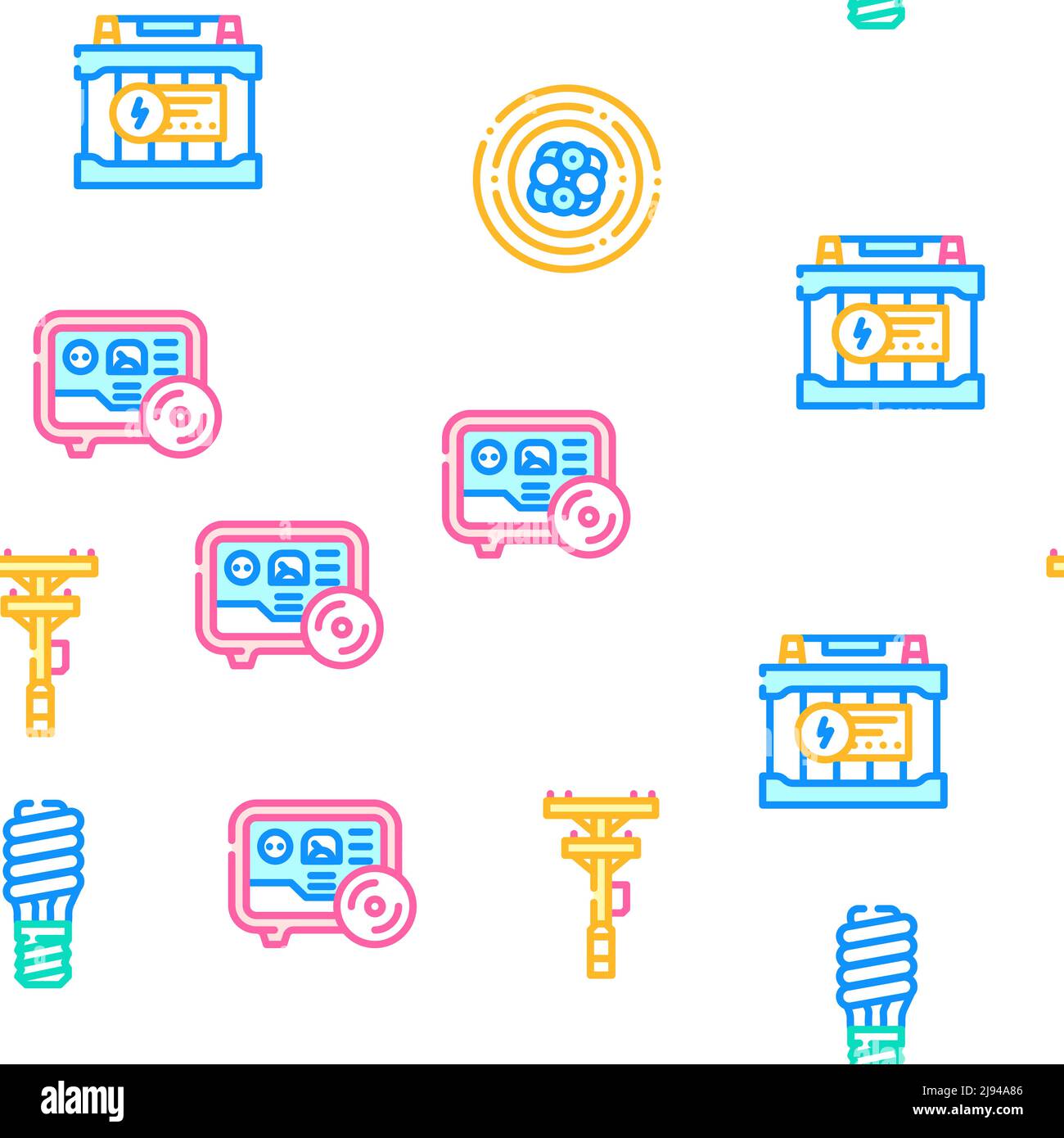 Energy Manufacturing Vector Seamless Pattern Stock Vector Image & Art ...