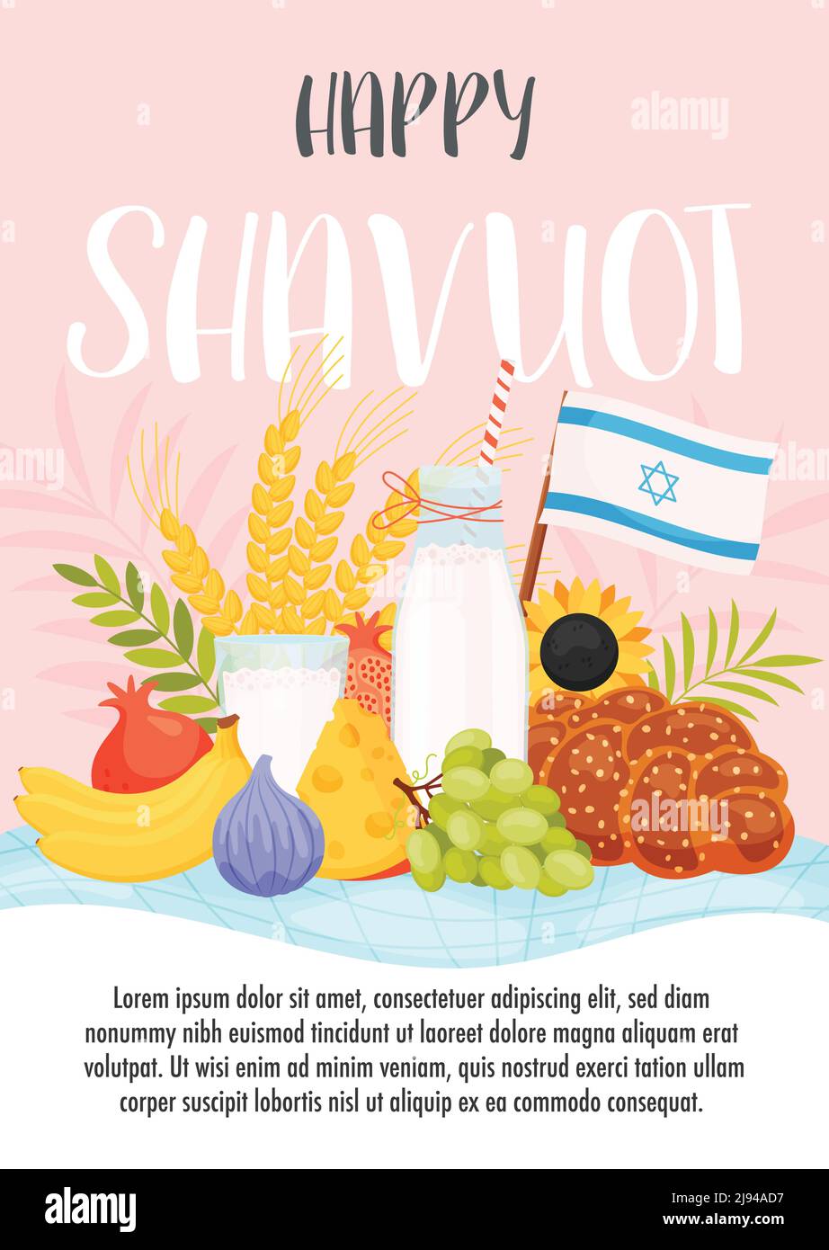 Happy Shavuot day Stock Vector Image & Art - Alamy