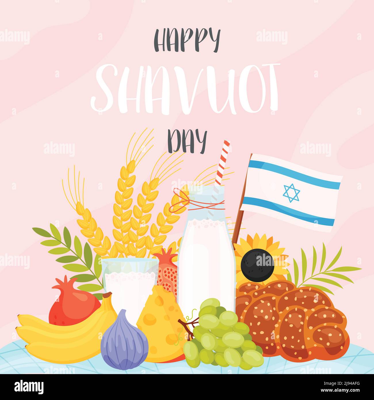 Happy Shavuot day Stock Vector Image & Art - Alamy