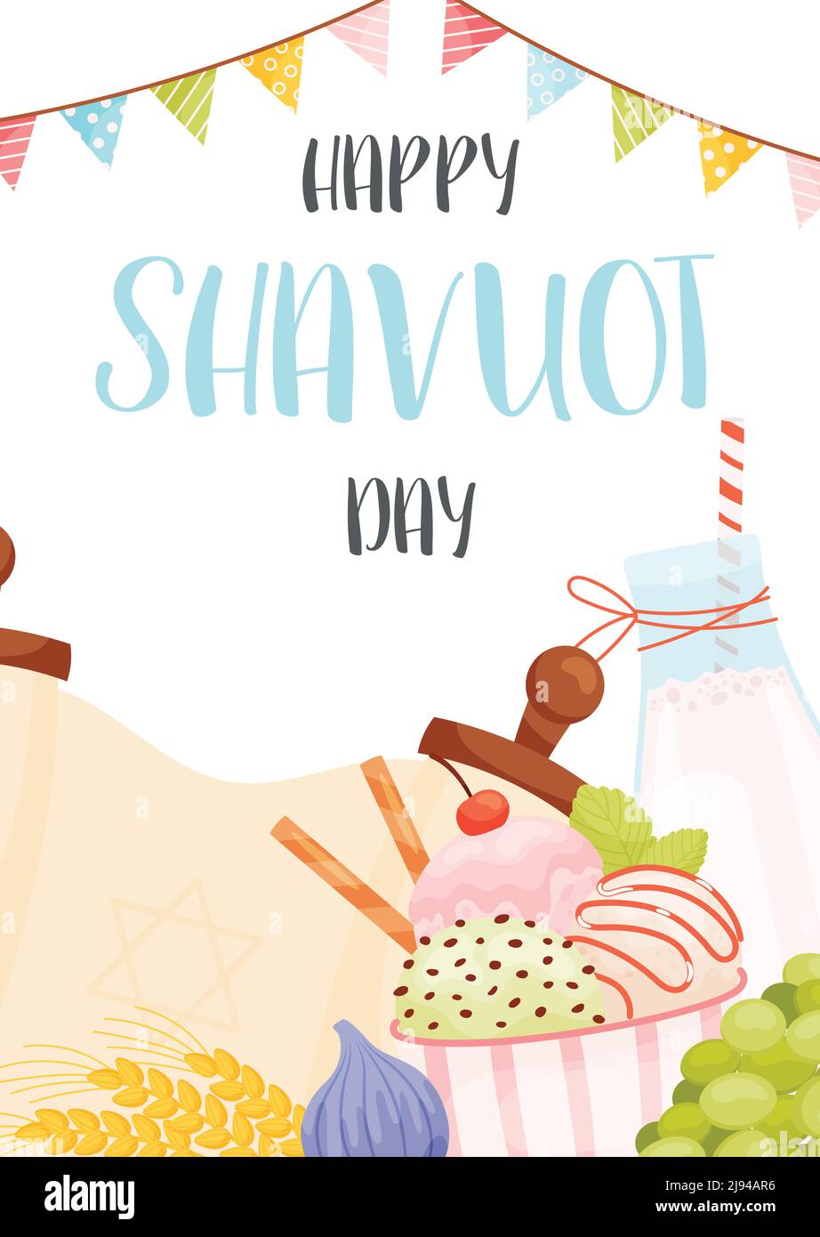 Happy Shavuot day Stock Vector Image & Art - Alamy