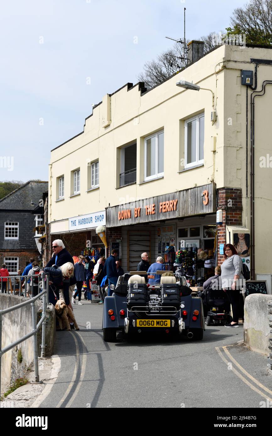 Padstow Harbour and People Cornwall England uk Stock Photo - Alamy